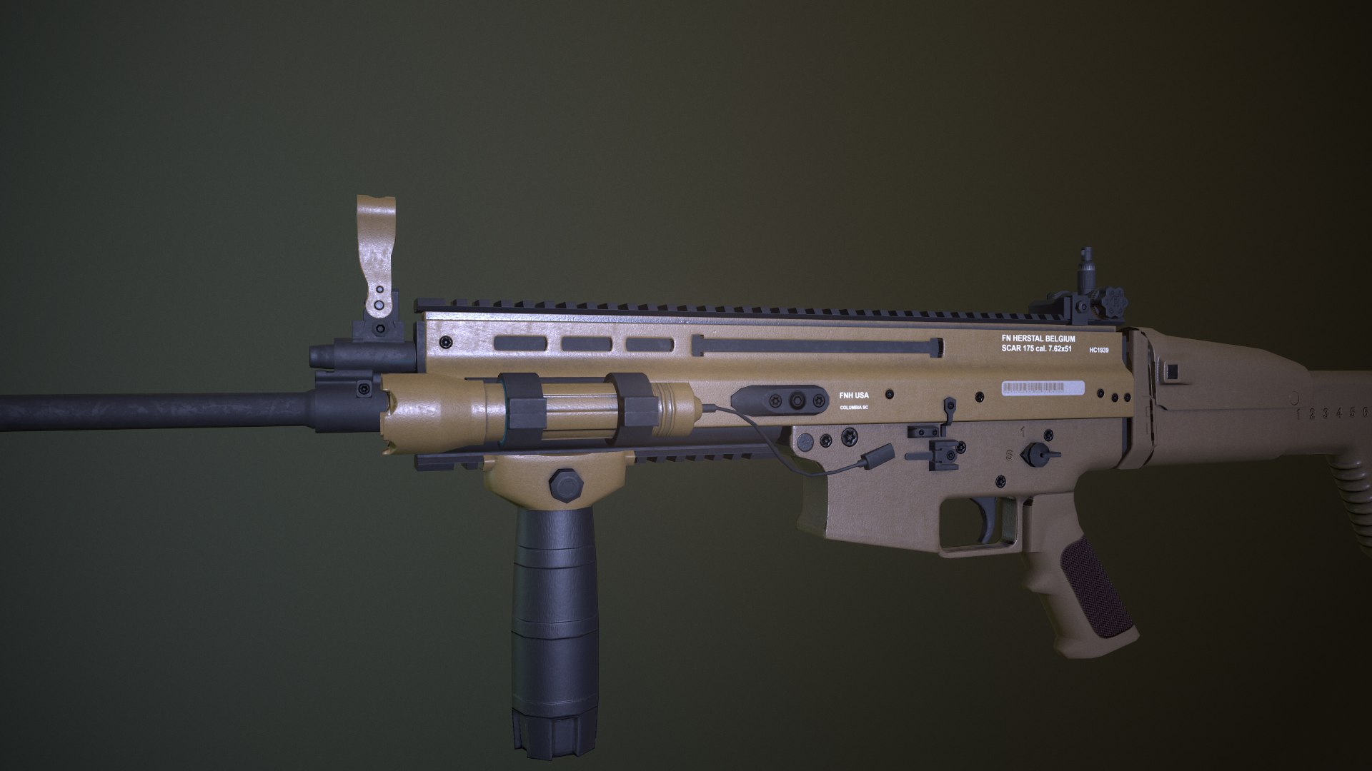 3D scar fn ready model - TurboSquid 1371722