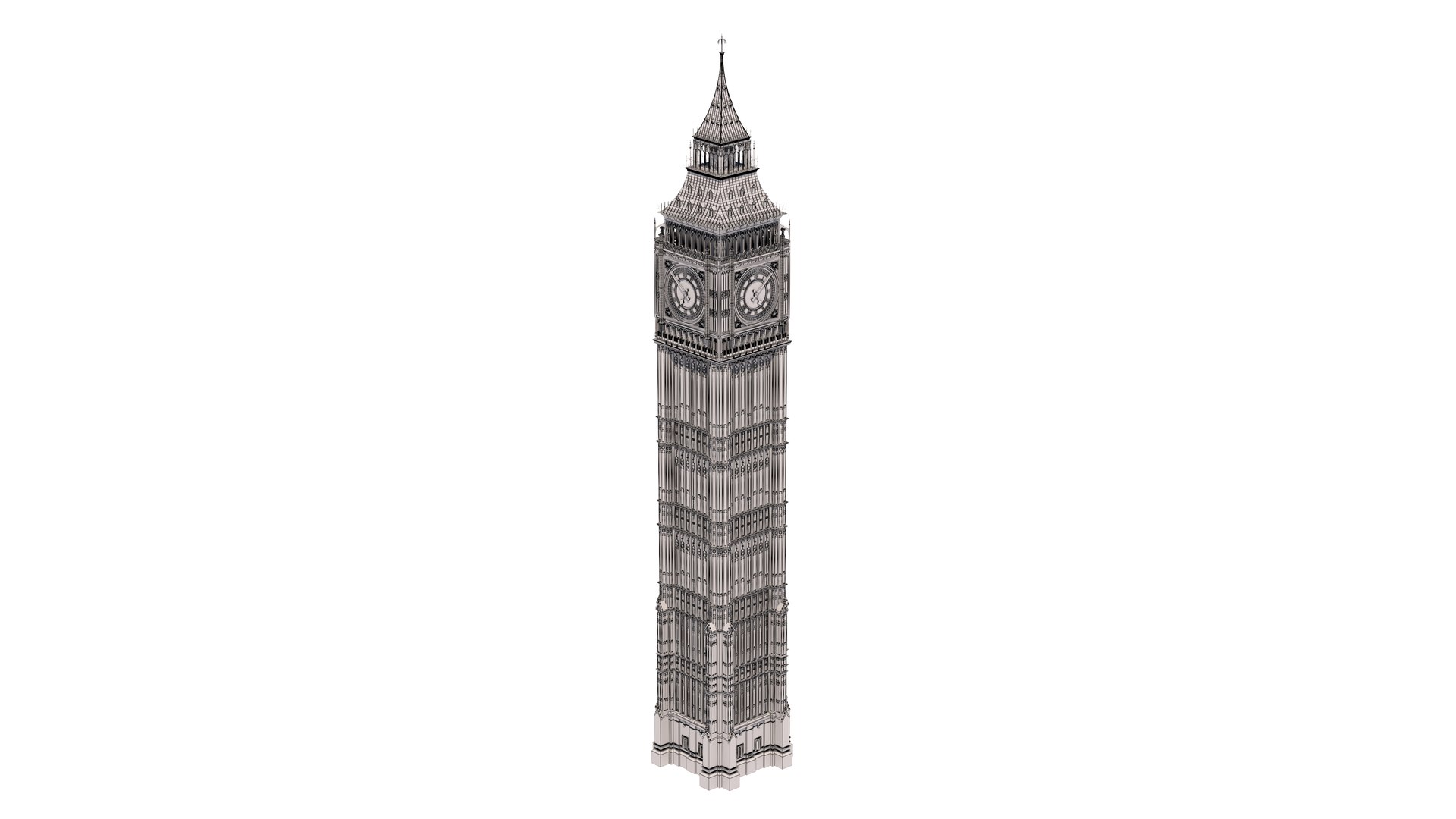 3D Big Ben Elizabeth Tower London - TurboSquid 2326471