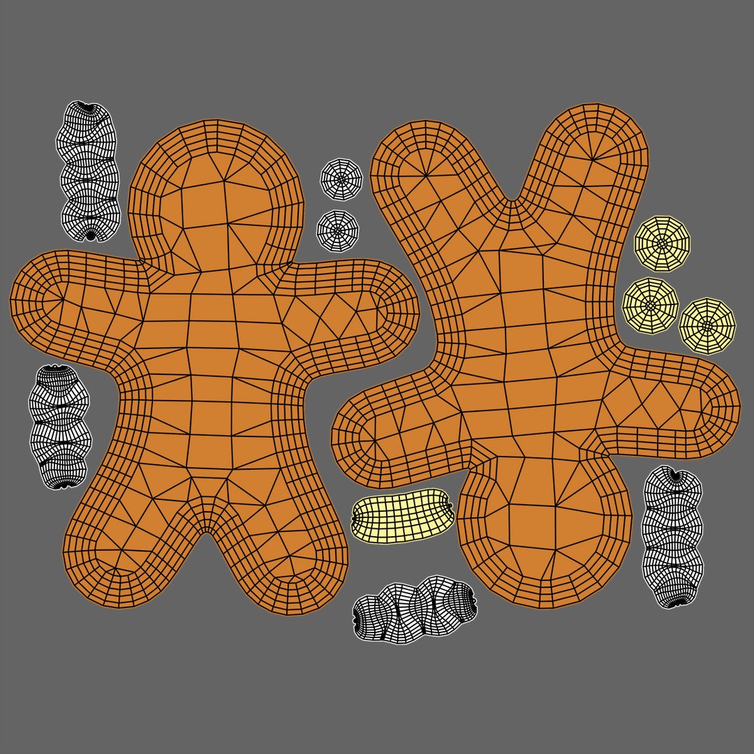 Cartoon Gingerbread Model - TurboSquid 1959611