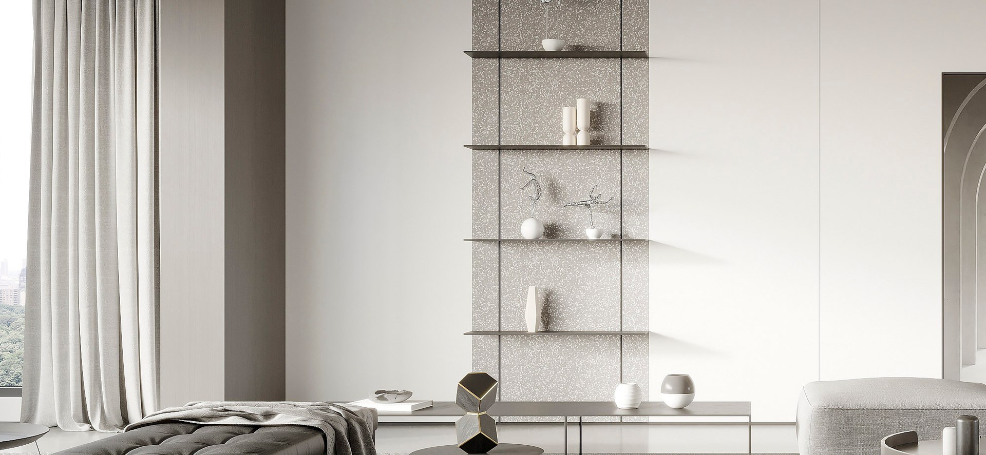 Modern high-end gray living room 3D model - TurboSquid 2062346