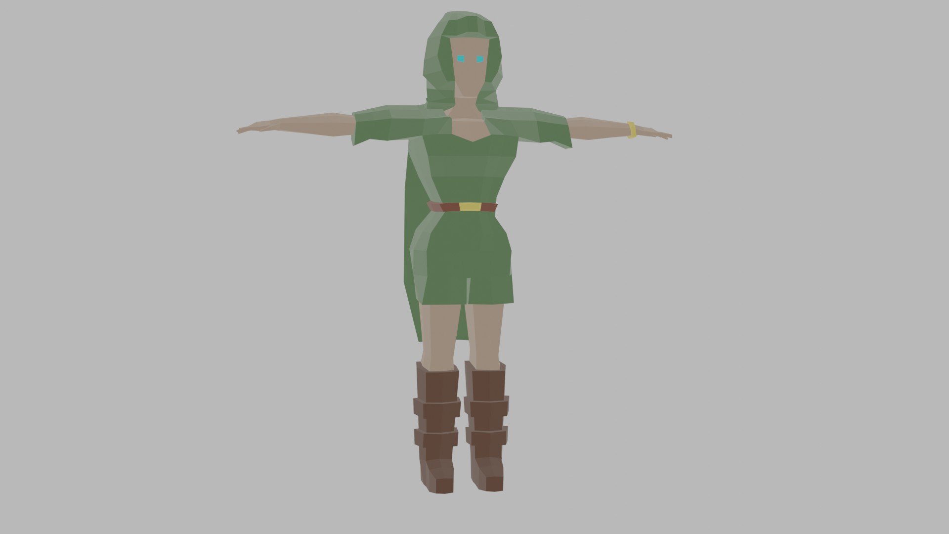 3D Low Poly Fantasy Elve With Hoodie Character Rigged Unity ...