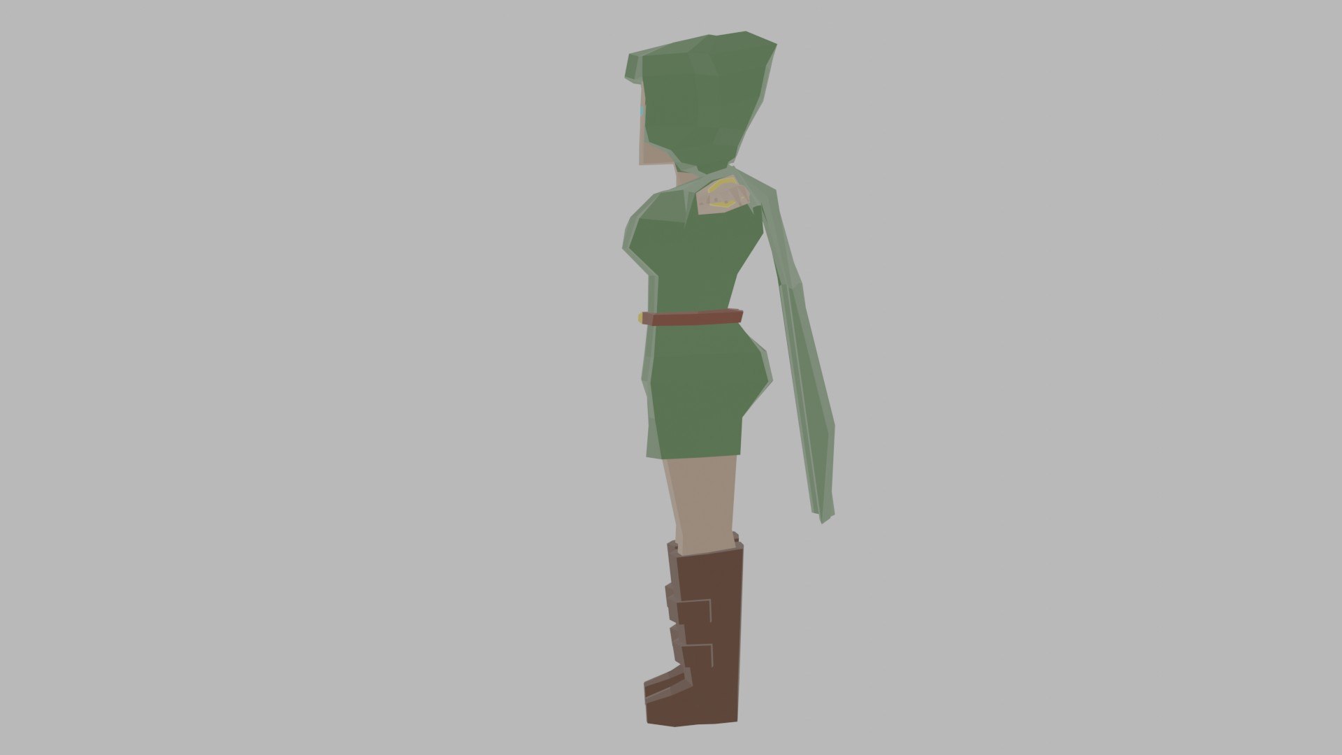 3D Low Poly Fantasy Elve With Hoodie Character Rigged Unity ...