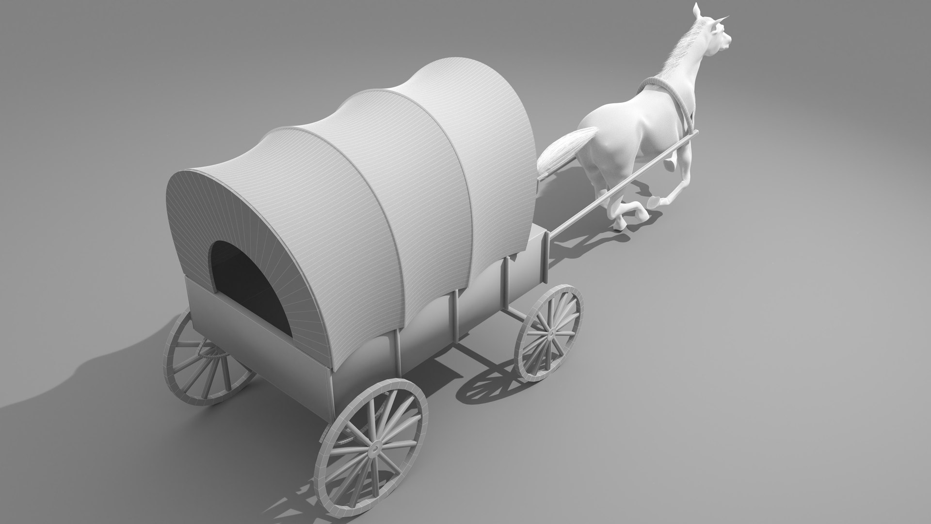 3D Model Western Wagon 5 - 8K - TurboSquid 2342118