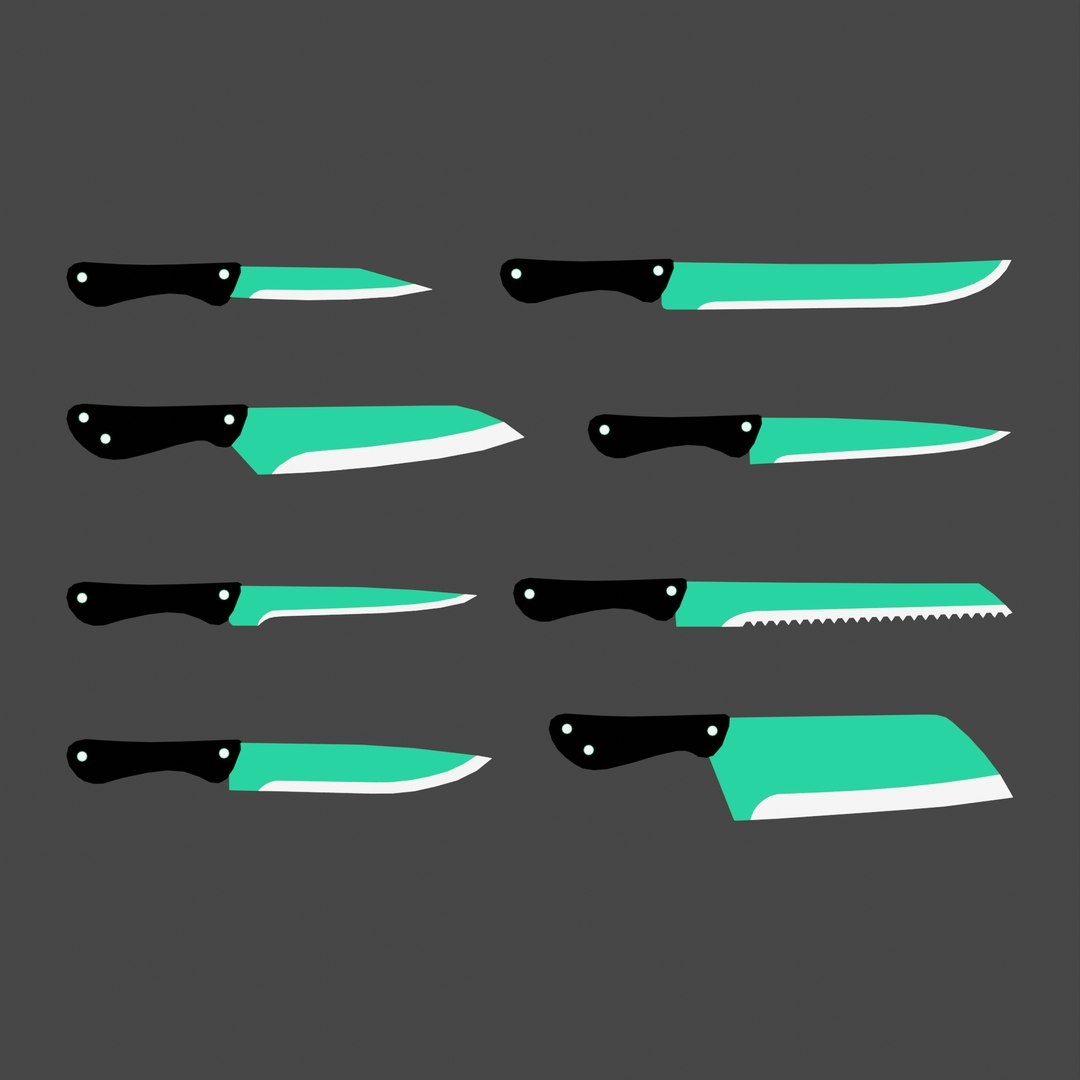 3D Low Poly Stylized Knife Pack Low-poly 3D Model - TurboSquid 2292097