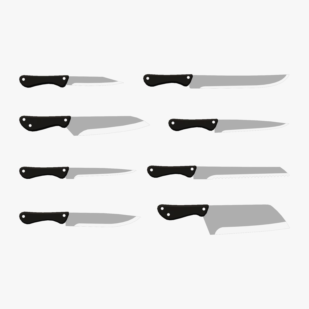 3D Low Poly Stylized Knife Pack Low-poly 3D Model - TurboSquid 2292097