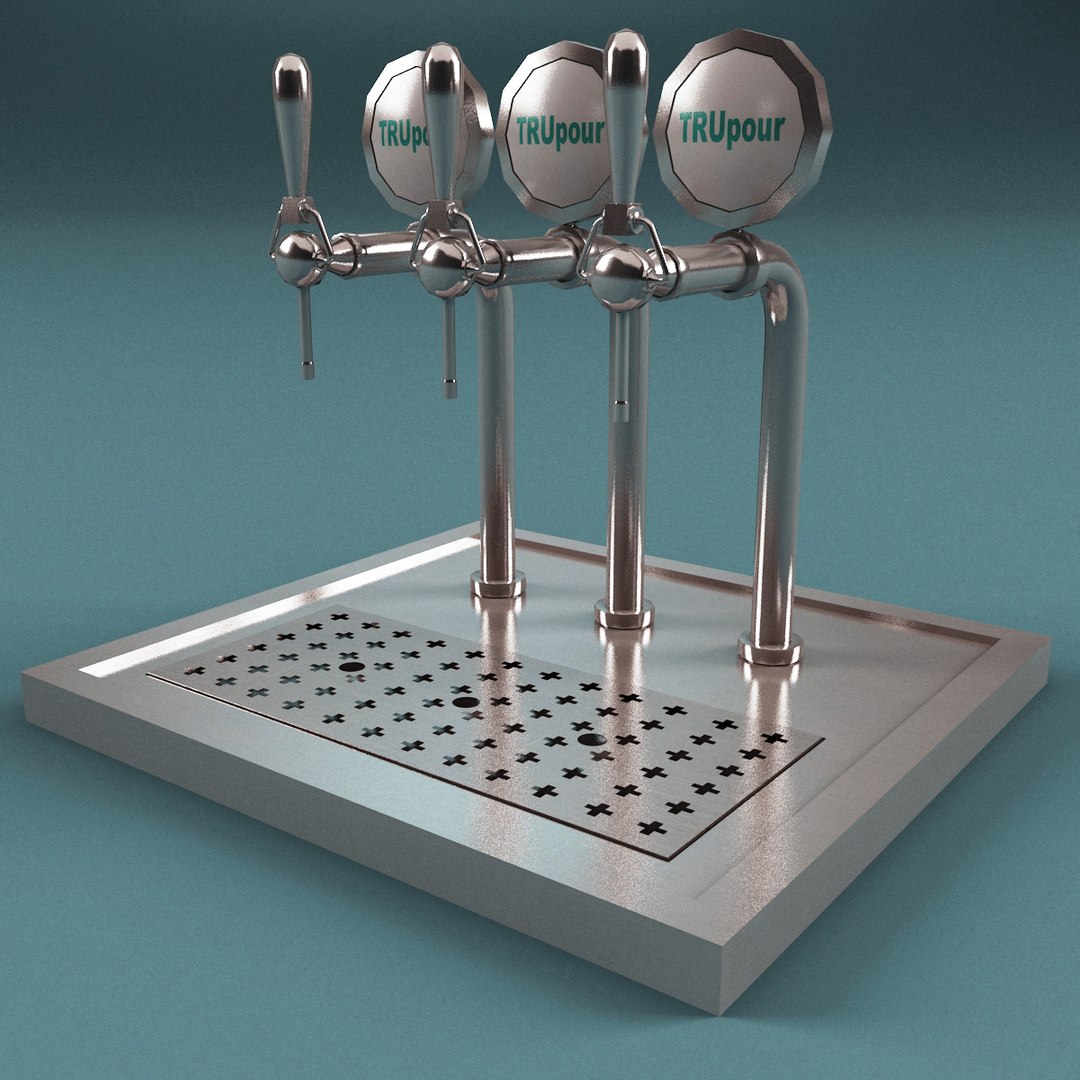 keg beer tap c4d