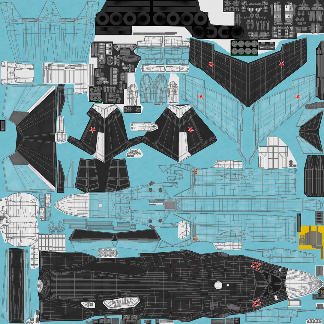 Russian Sukhoi SU-57 Fighter Jet 3D Model - TurboSquid 2382946