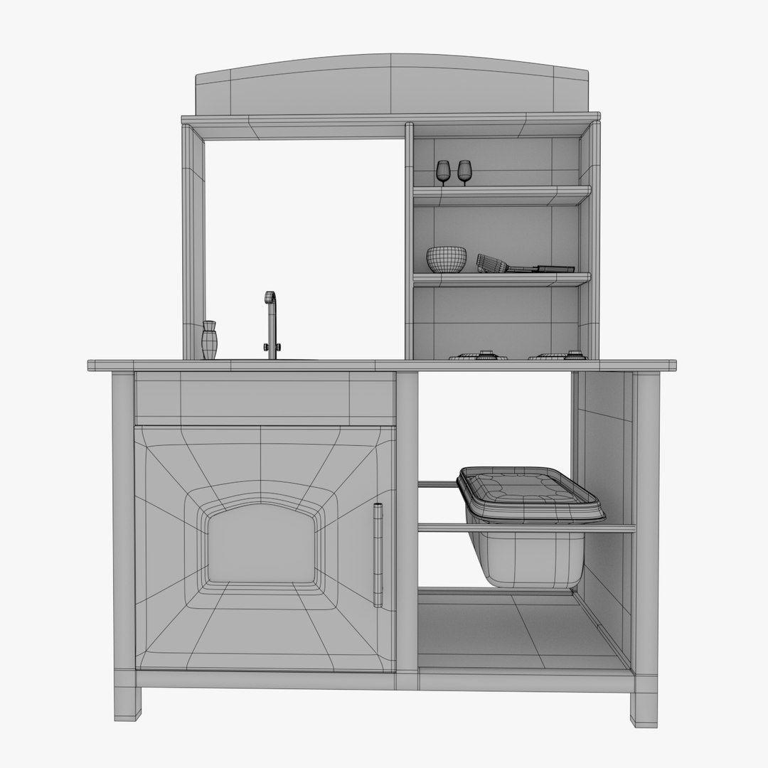 Toy Kitchen 3d Model