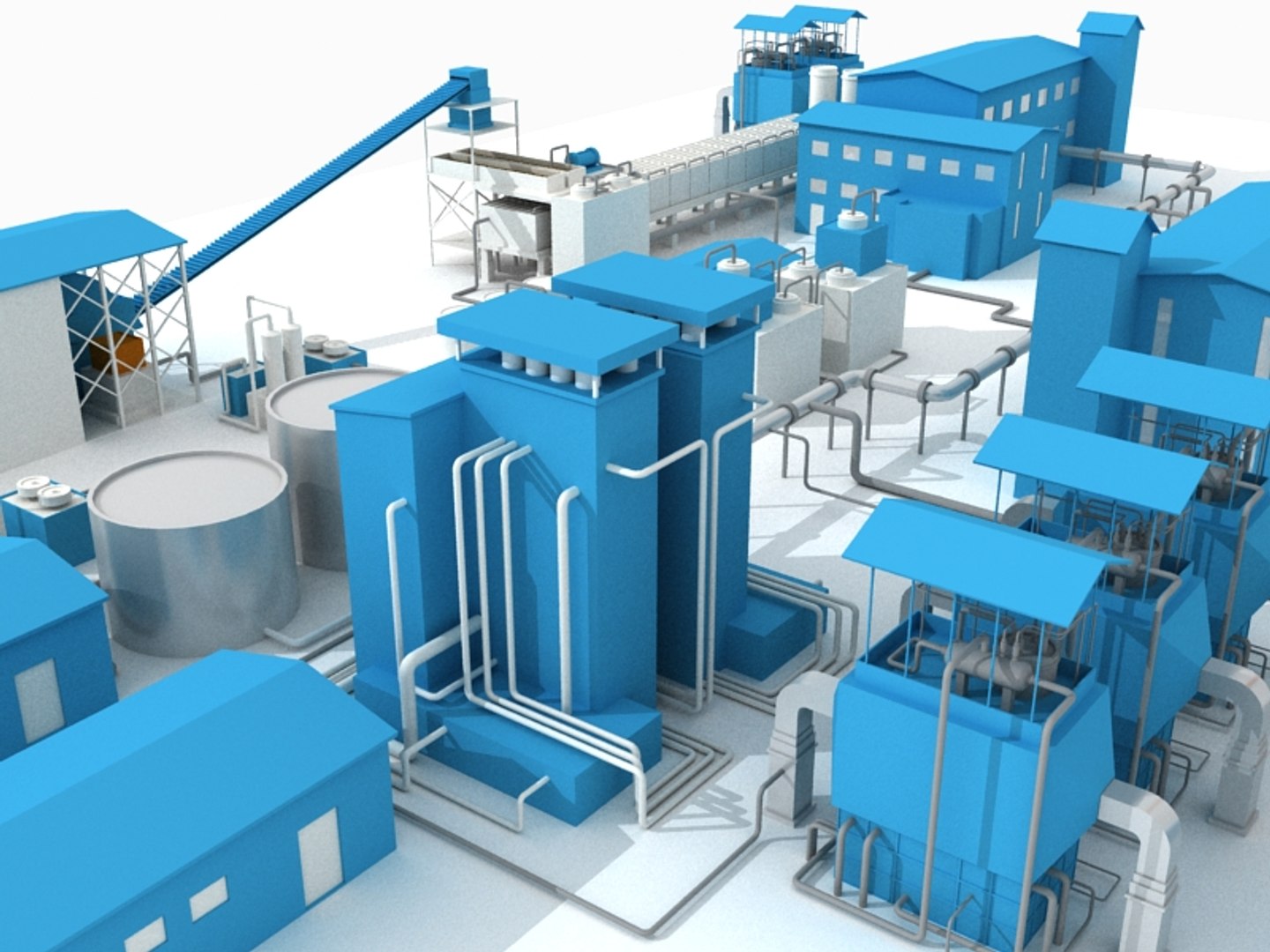 3d Sugar Factory Model