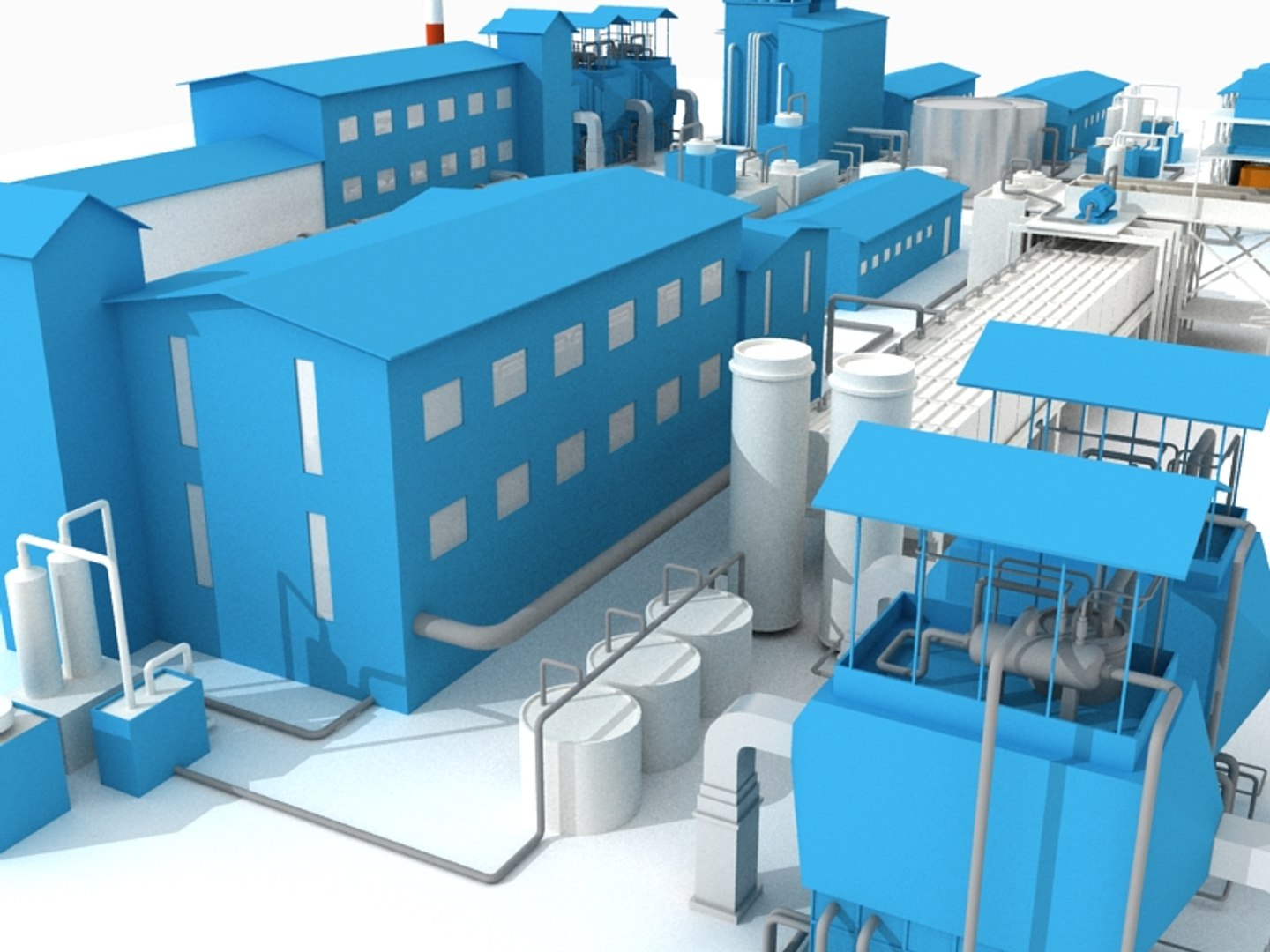 3d Sugar Factory Model