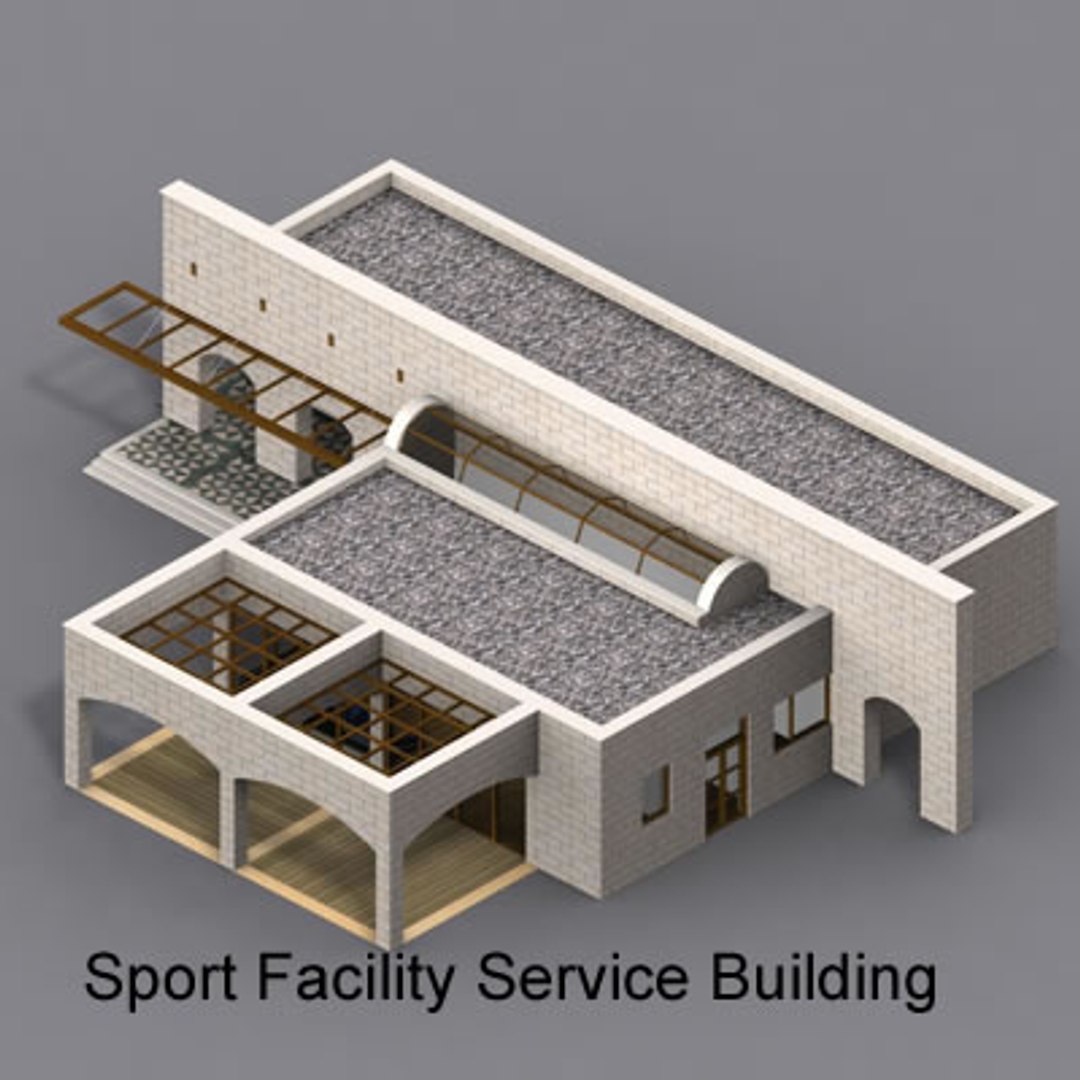 Cafe Building 3d Model