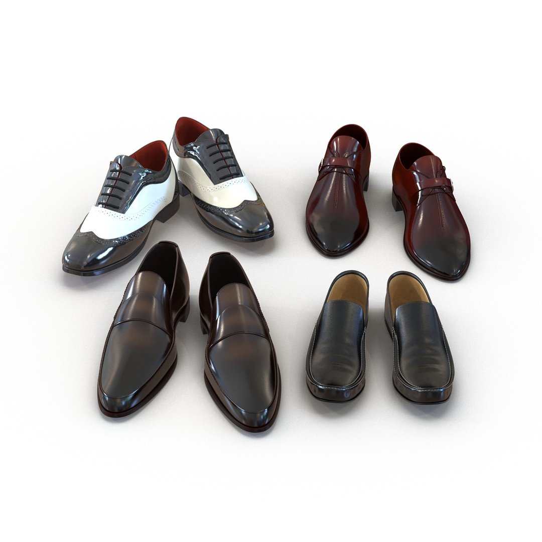 3d model man shoes 5