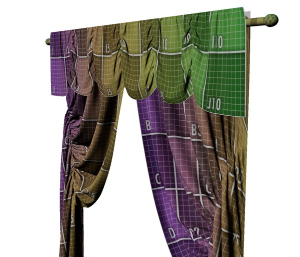 3D model Double Curtains - TurboSquid 1819077