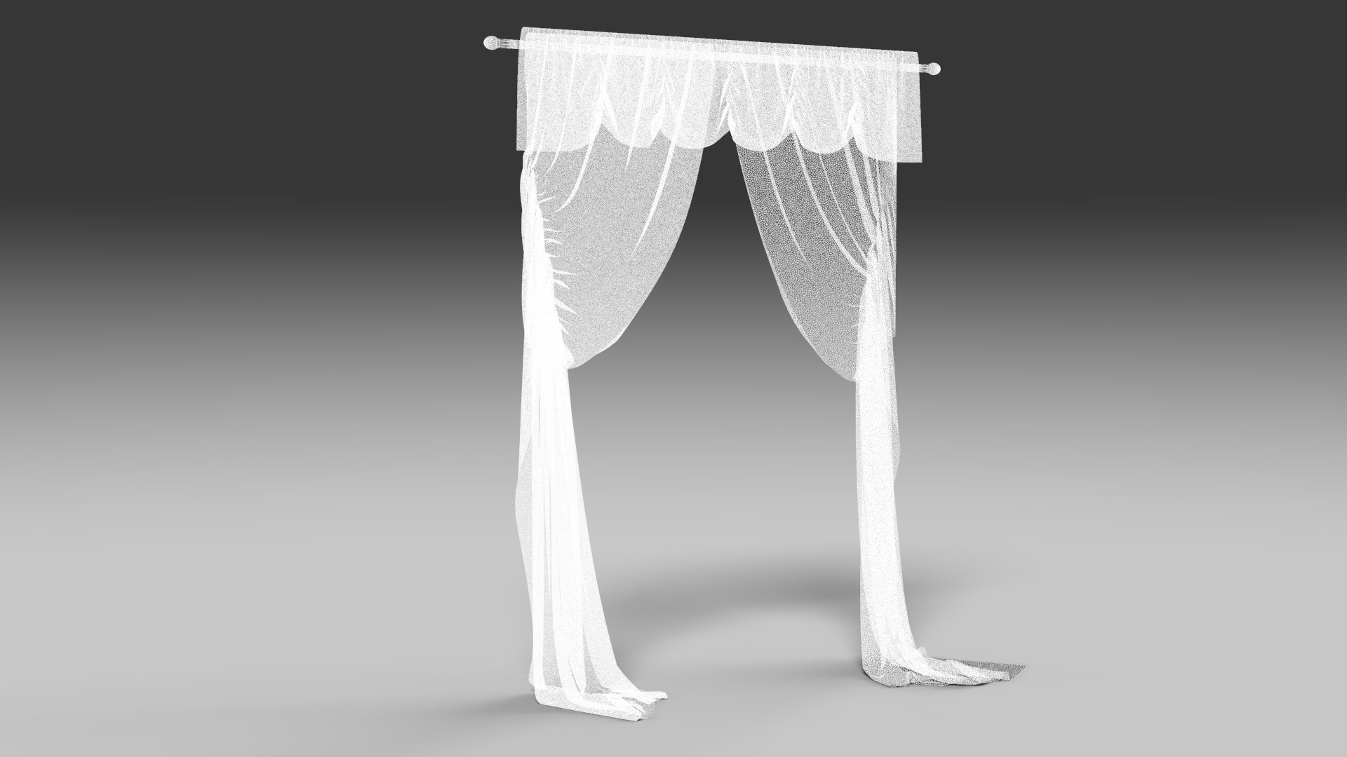 3D Model Double Curtains - TurboSquid 1819077