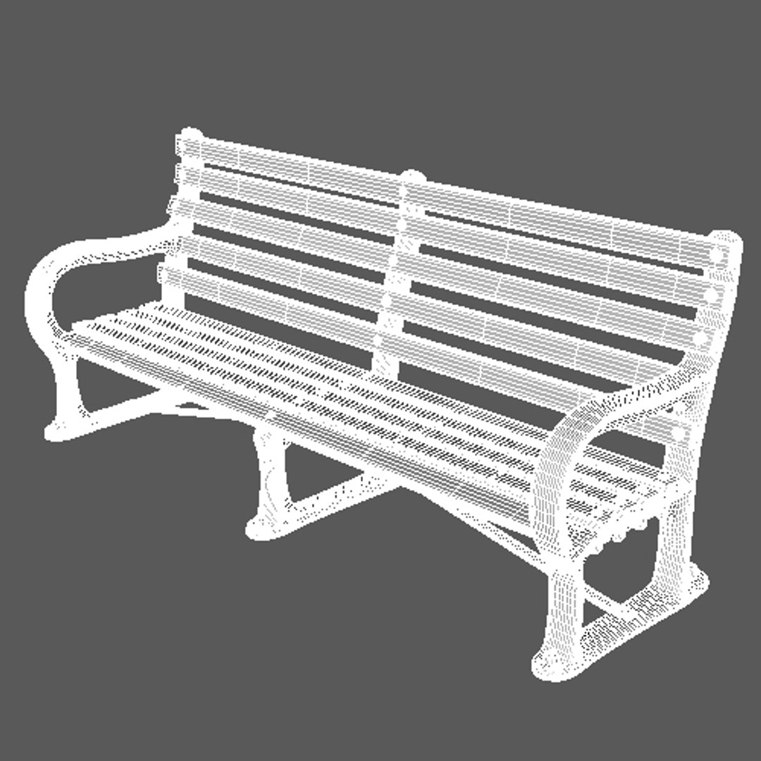 park bench 3d model