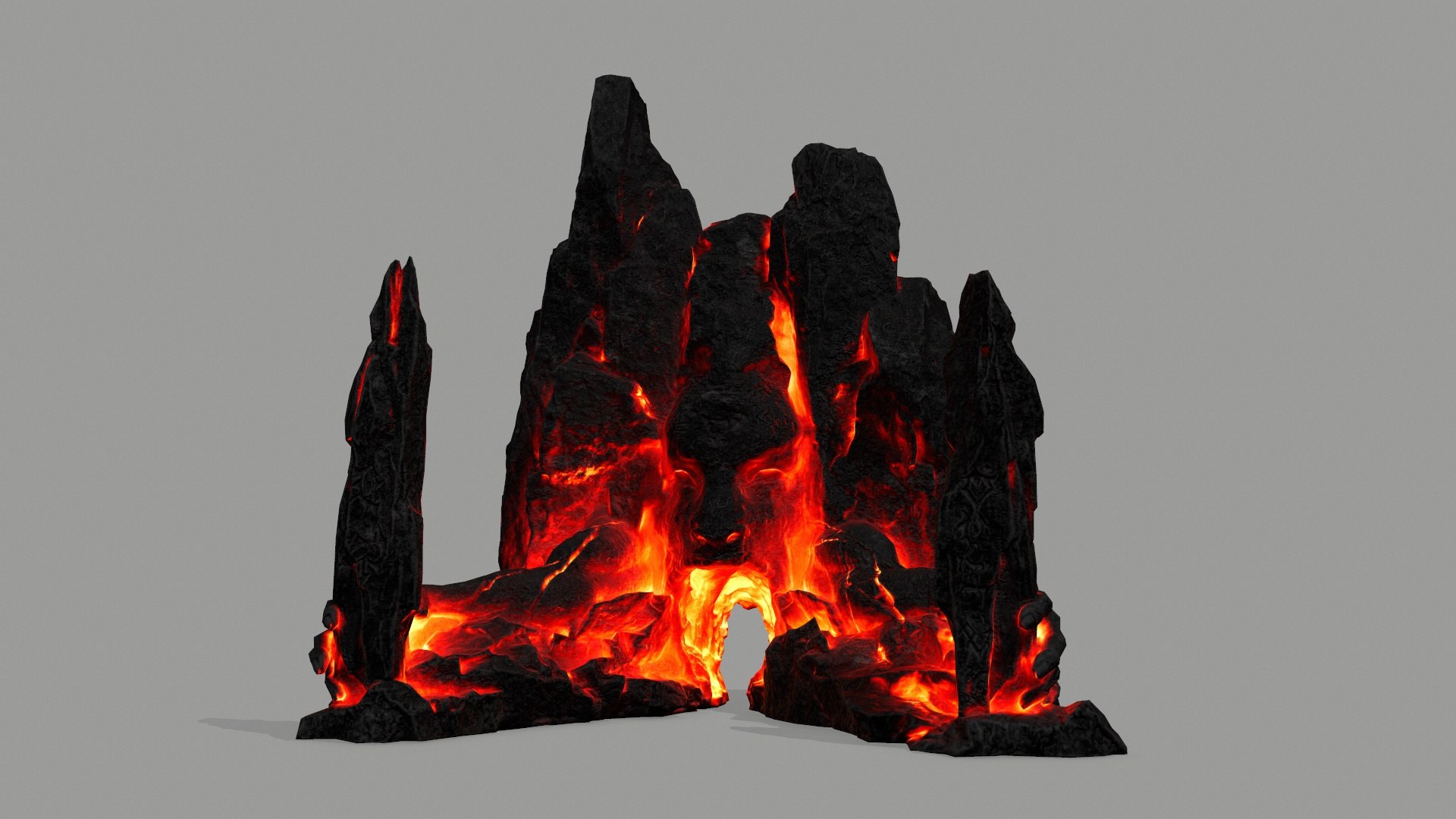 3D lava rock gate - TurboSquid 2144299