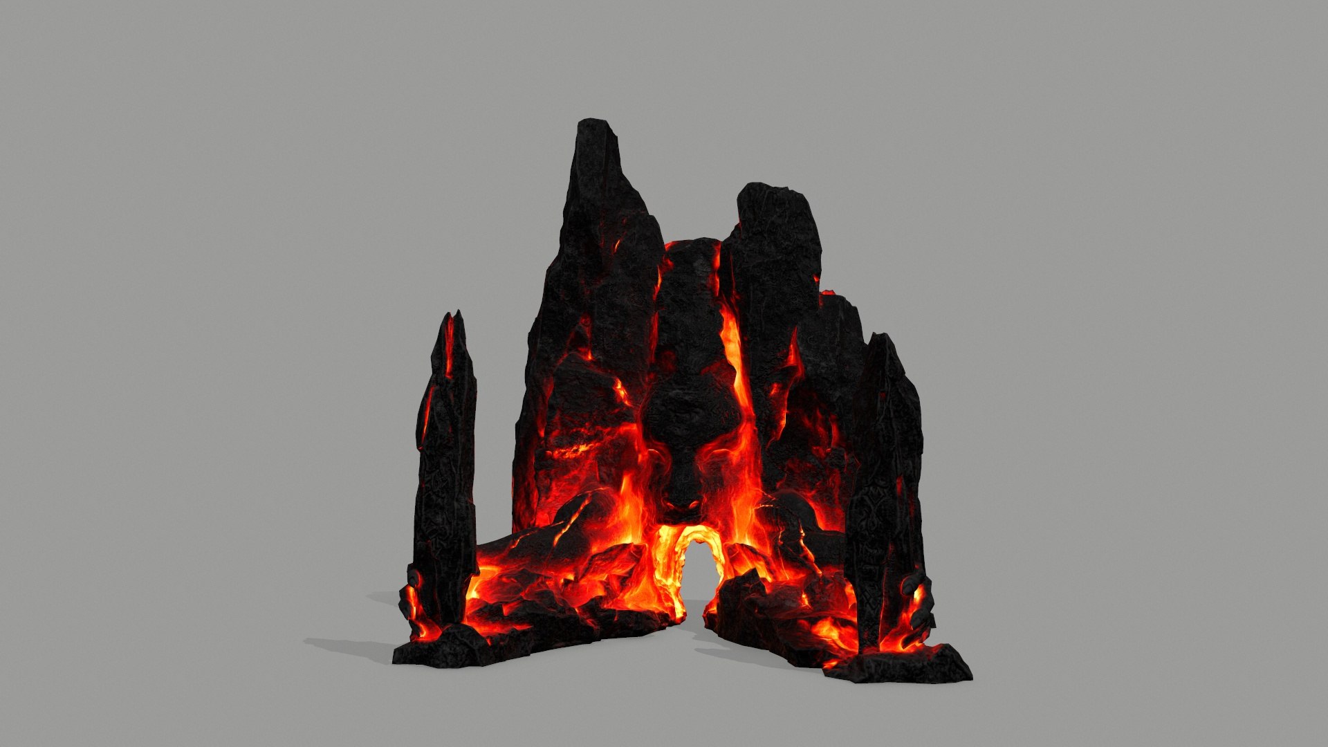 3D lava rock gate - TurboSquid 2144299