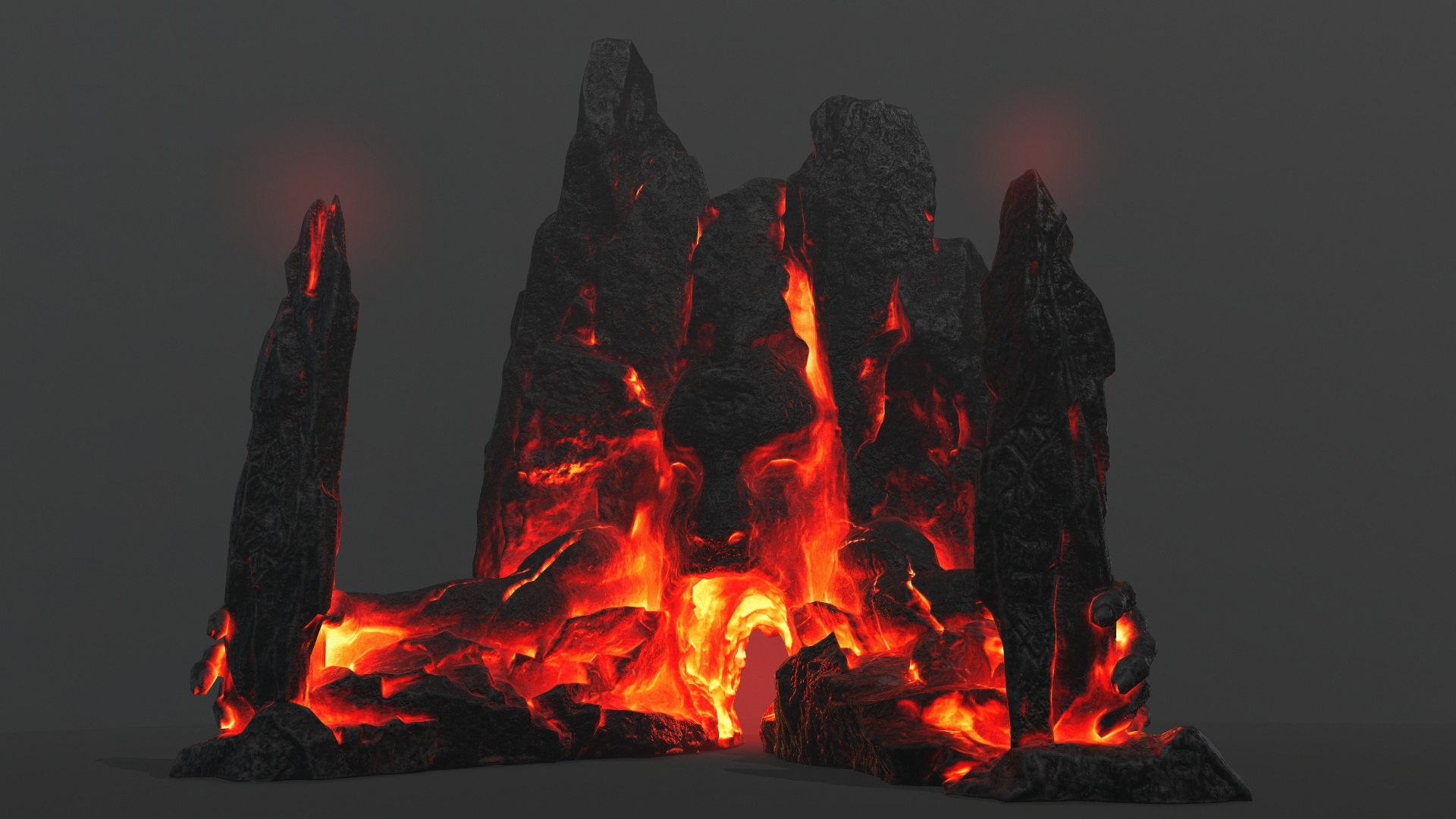 3D lava rock gate - TurboSquid 2144299