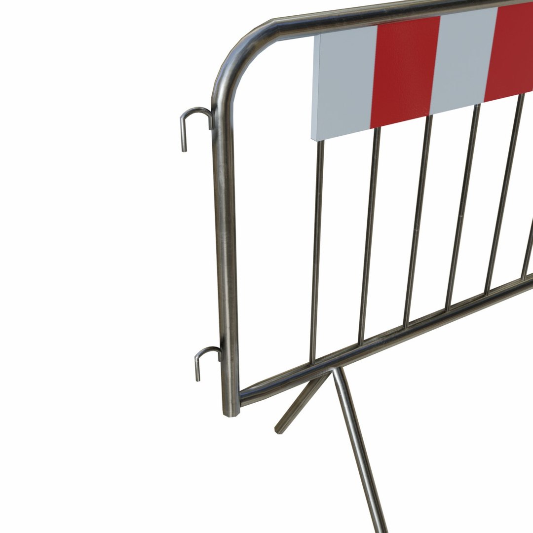 3D portable road fence model - TurboSquid 1632460