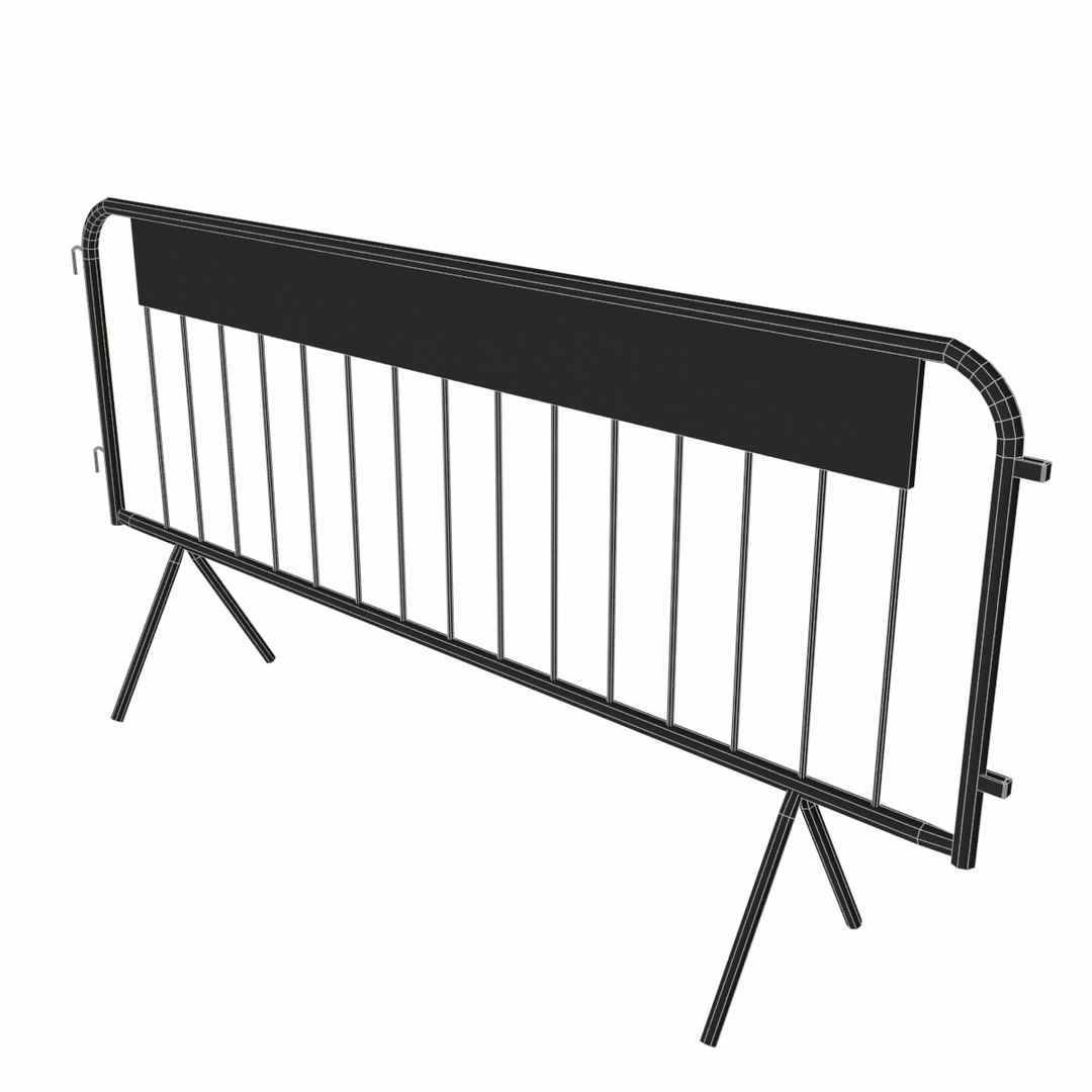 3D portable road fence model - TurboSquid 1632460