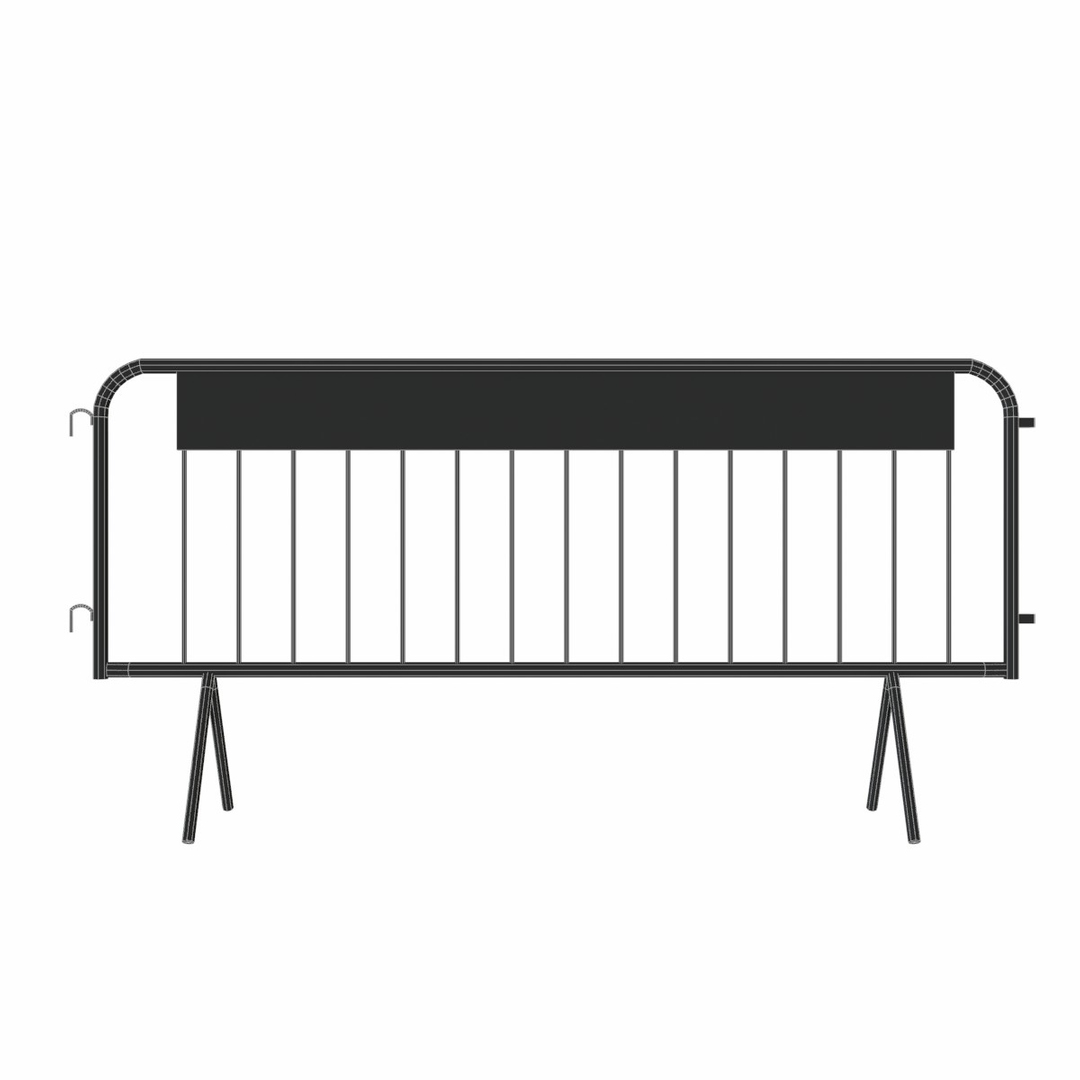 3D portable road fence model - TurboSquid 1632460