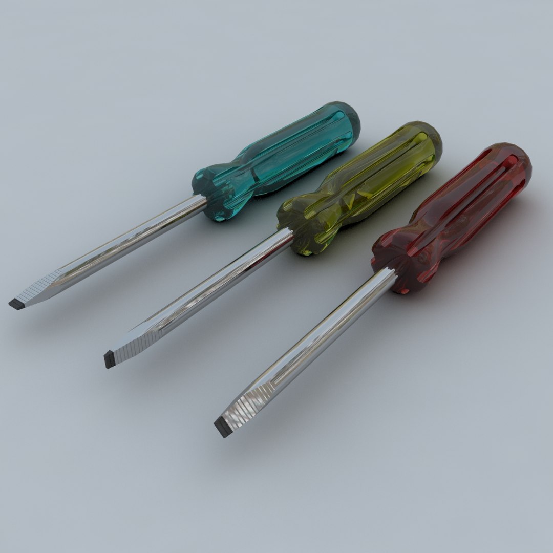 3d model screwdriver screw