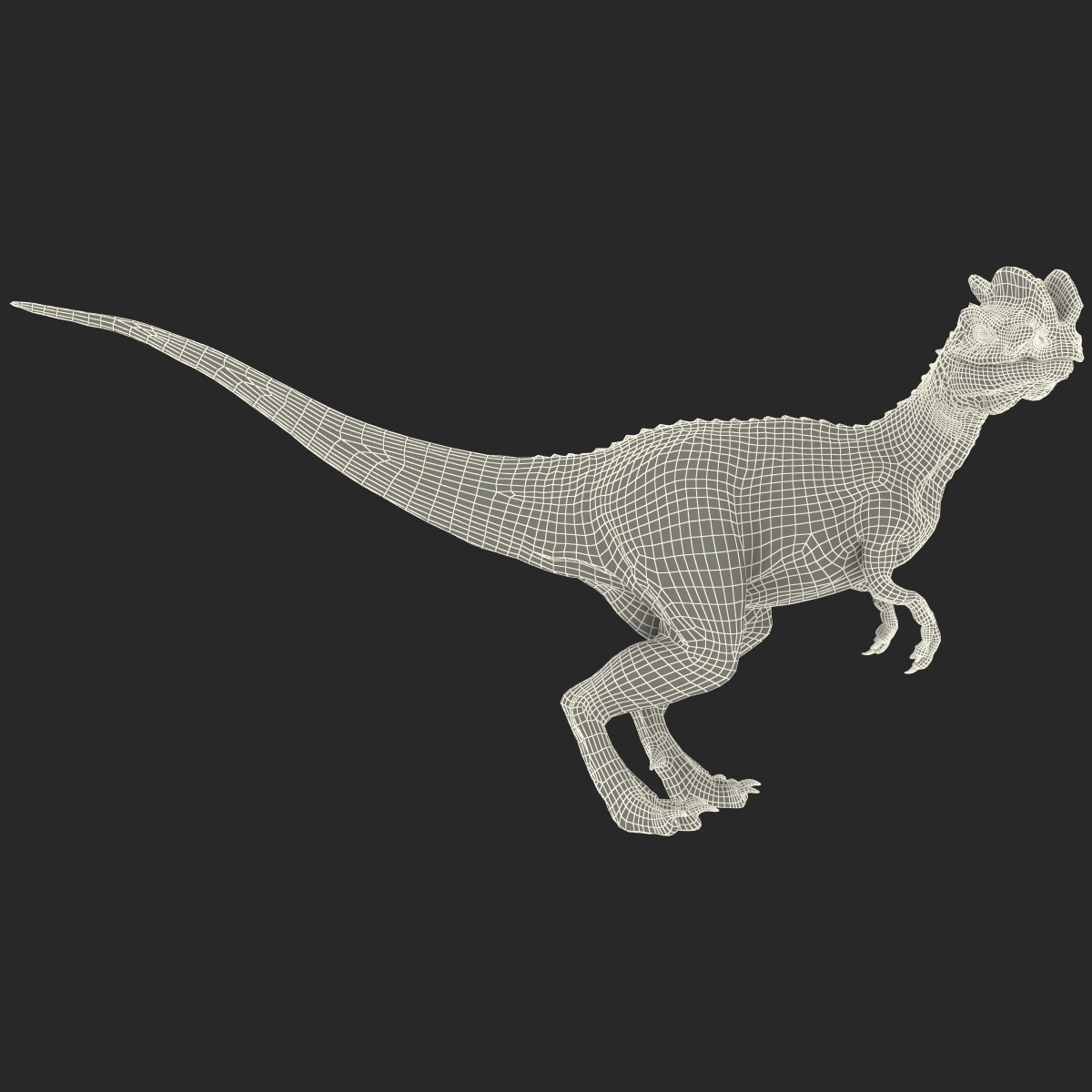 dilophosaurus dinosaur modelled 3d model