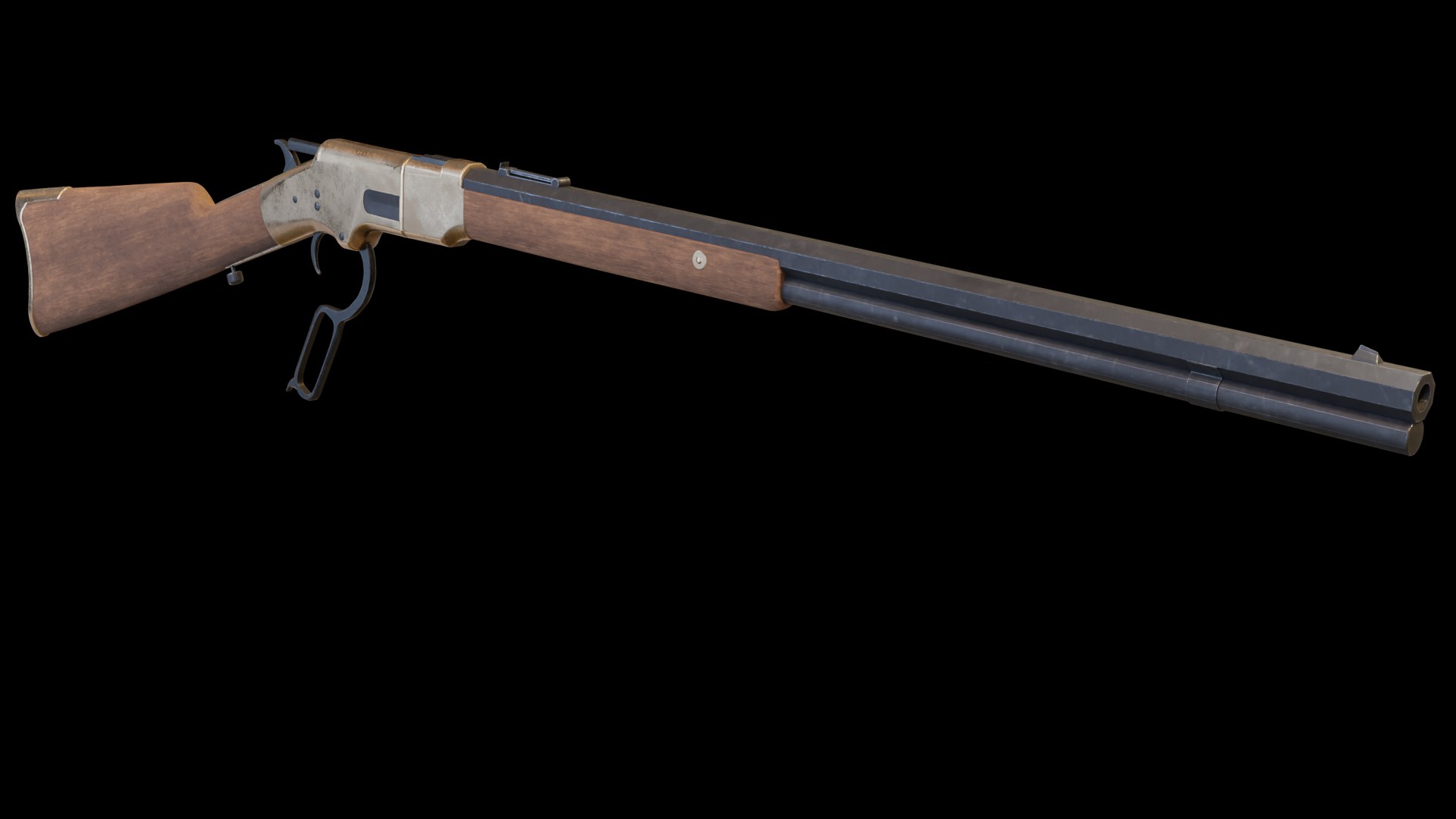 3D Winchester Repeater Rifle 3d Fully Textured Game Ready Model Cowboy ...