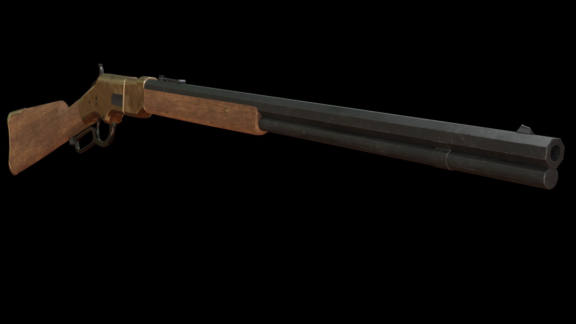 3D Winchester Repeater Rifle 3d Fully Textured Game Ready Model Cowboy ...