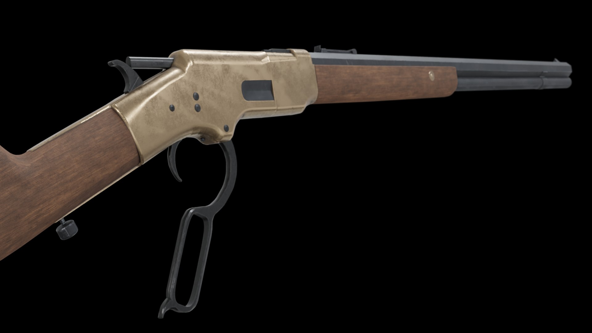 3D Winchester Repeater Rifle 3d Fully Textured Game Ready Model Cowboy ...