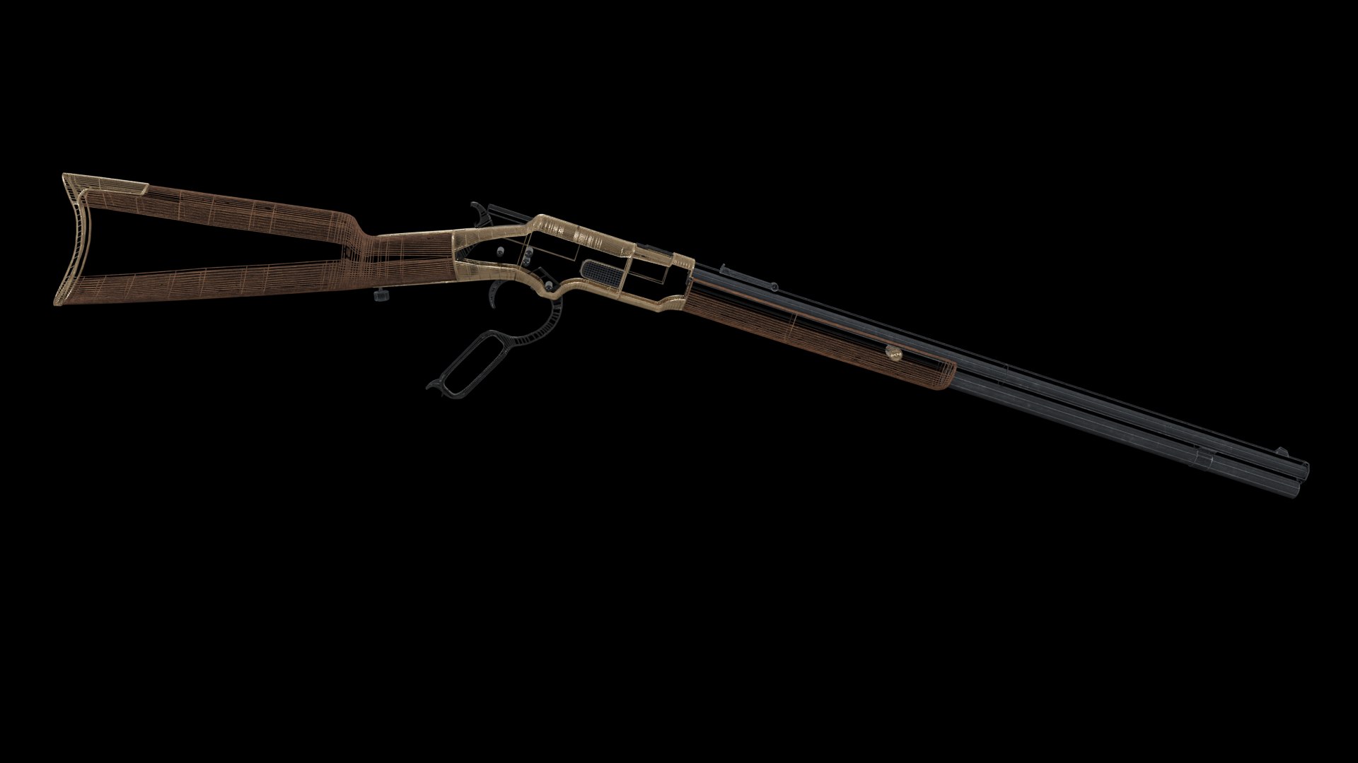 3D Winchester Repeater Rifle 3d Fully Textured Game Ready Model Cowboy ...