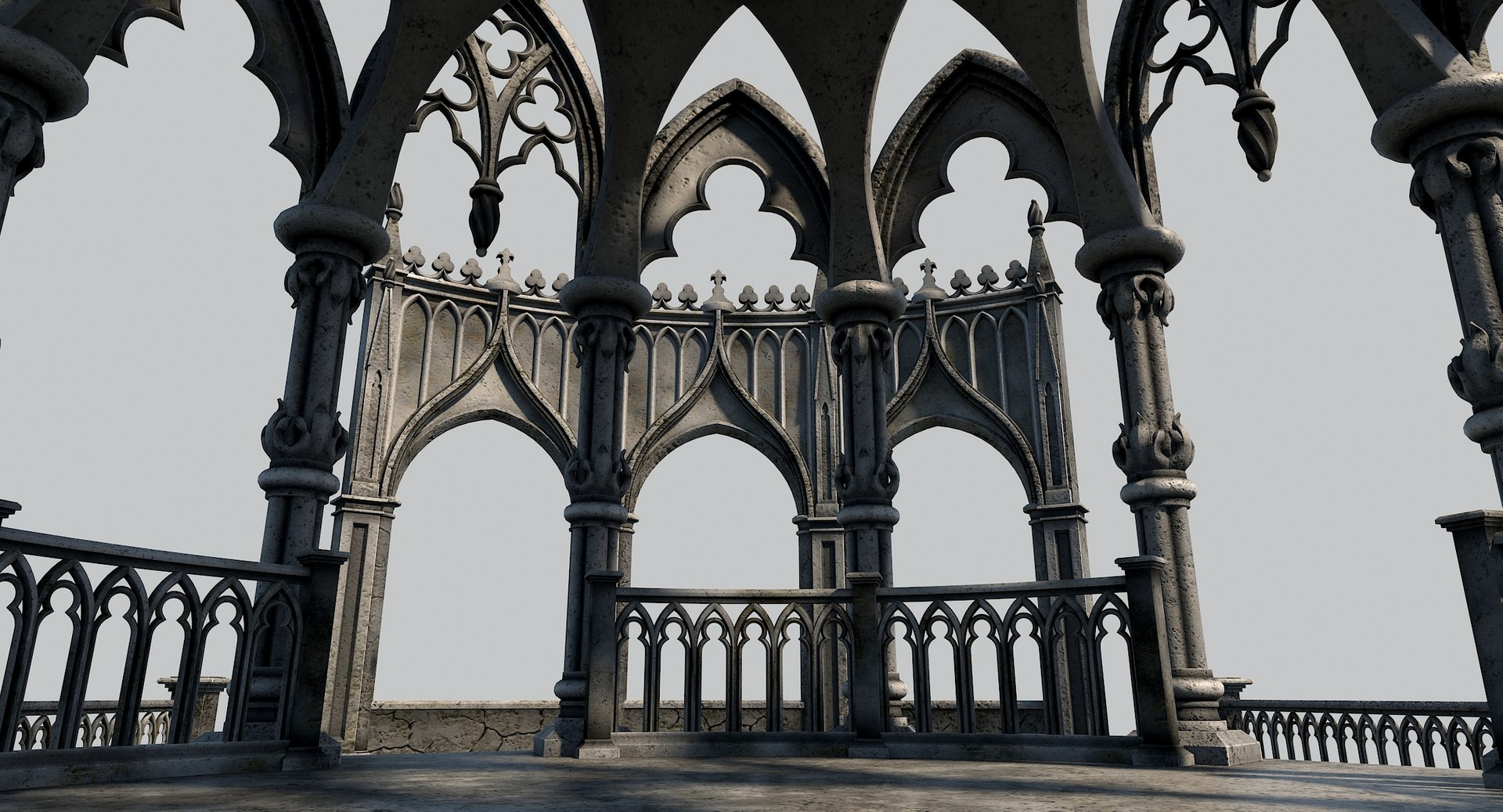 3D Gothic Pavilion 02 Build Model - TurboSquid 1248977