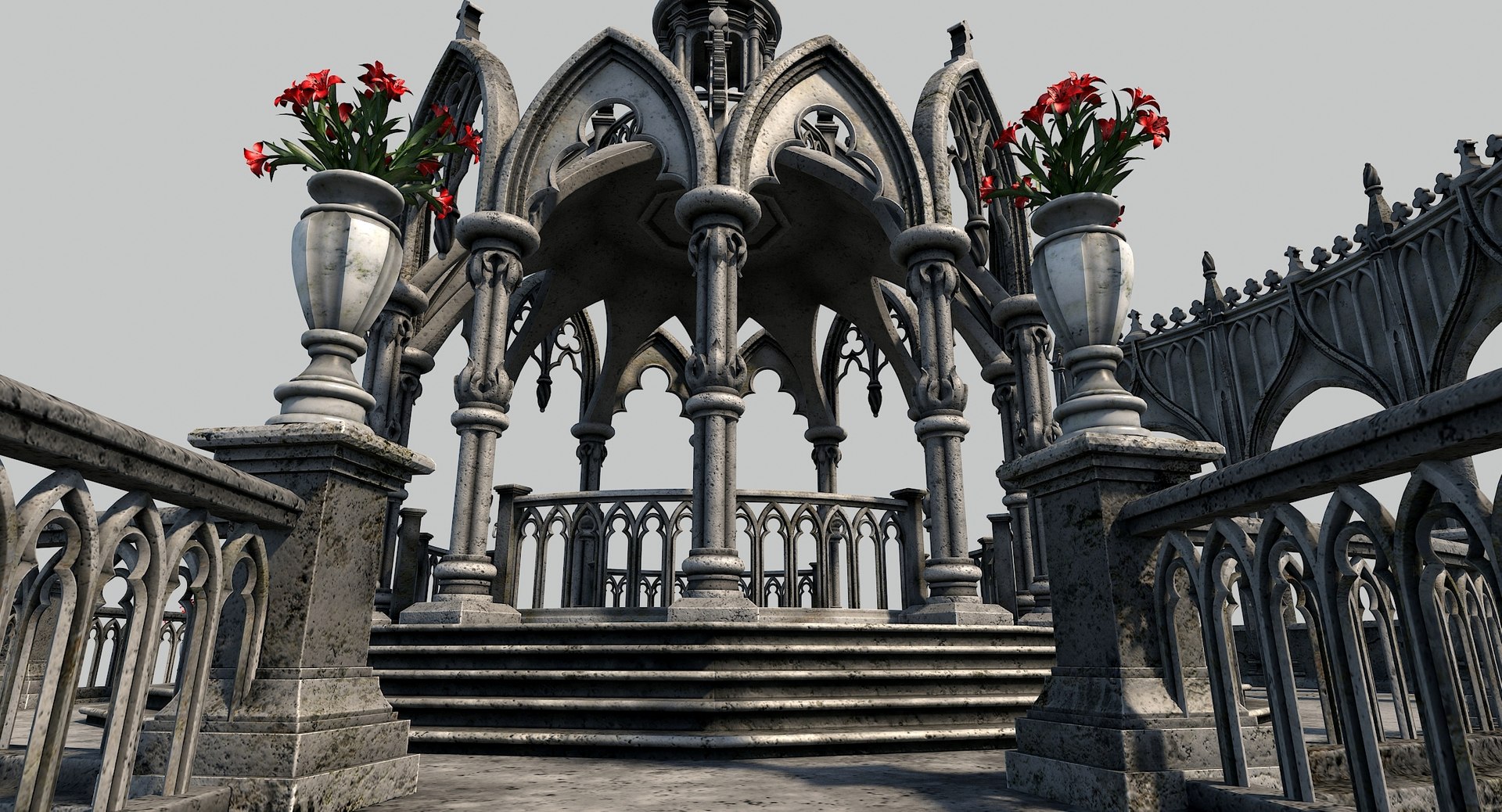 3D Gothic Pavilion 02 Build Model - TurboSquid 1248977