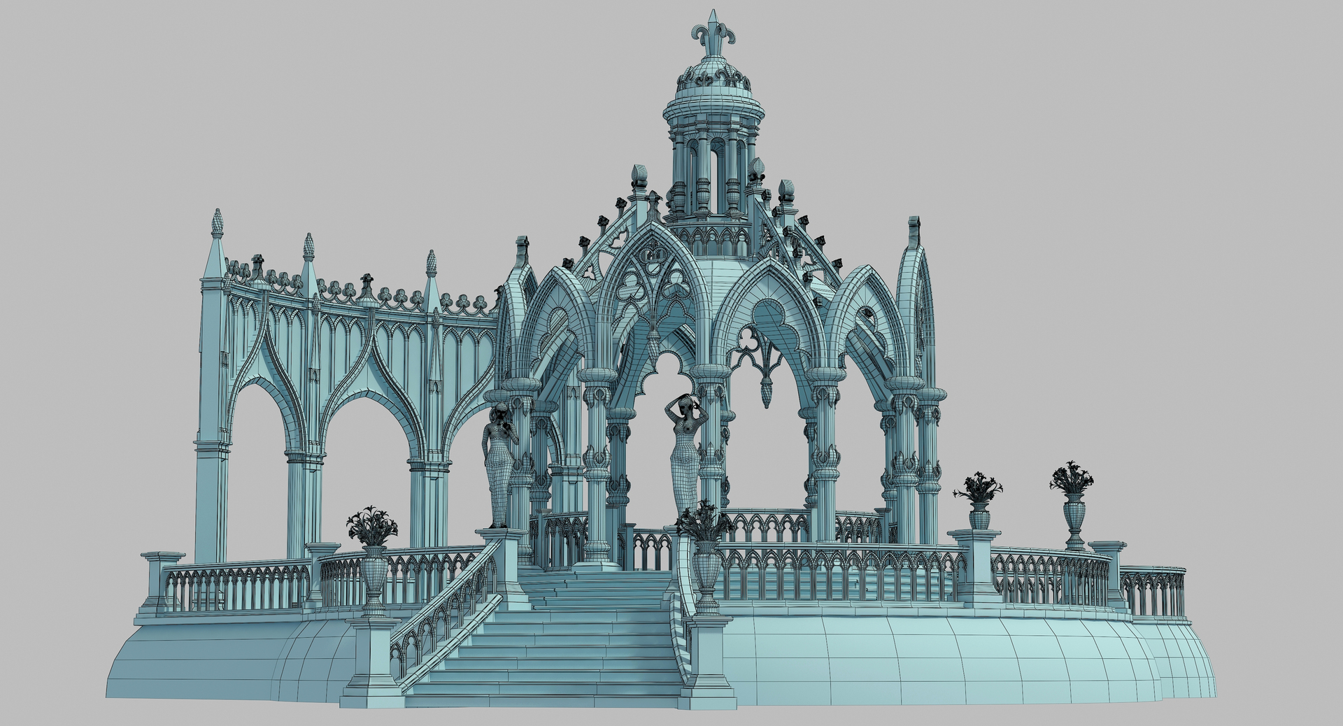3D gothic pavilion 02 build model - TurboSquid 1248977