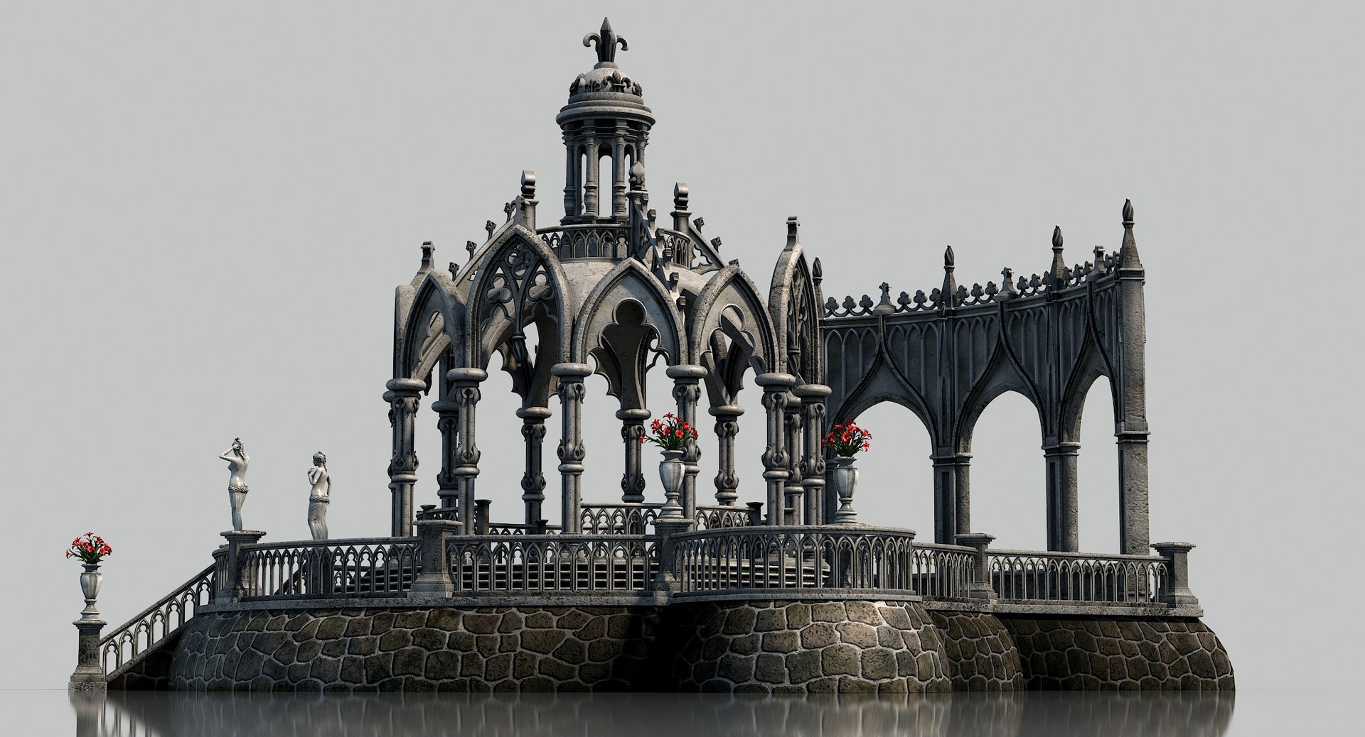 3D Gothic Pavilion 02 Build Model - TurboSquid 1248977