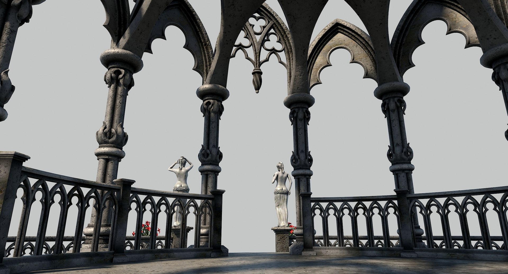 3D Gothic Pavilion 02 Build Model - TurboSquid 1248977