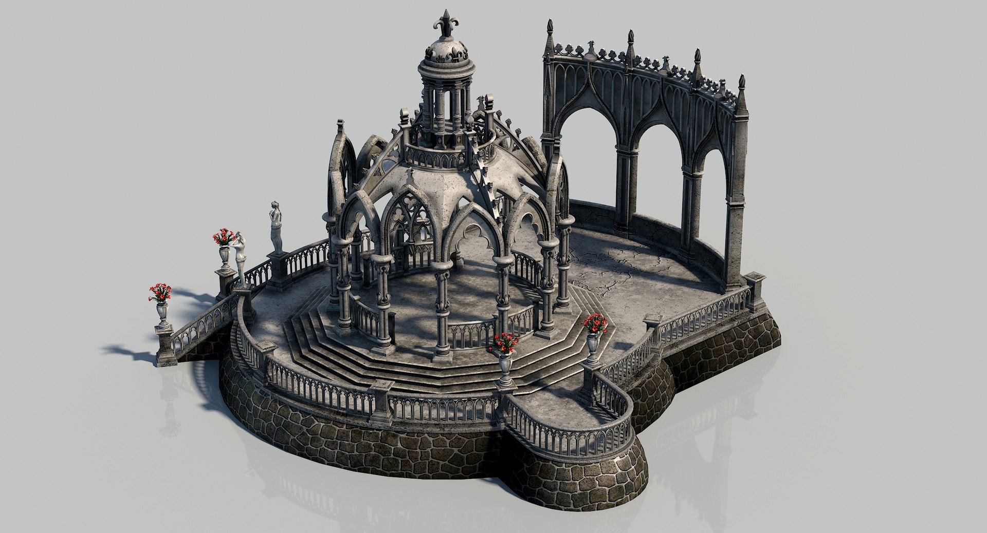 3D Gothic Pavilion 02 Build Model - TurboSquid 1248977