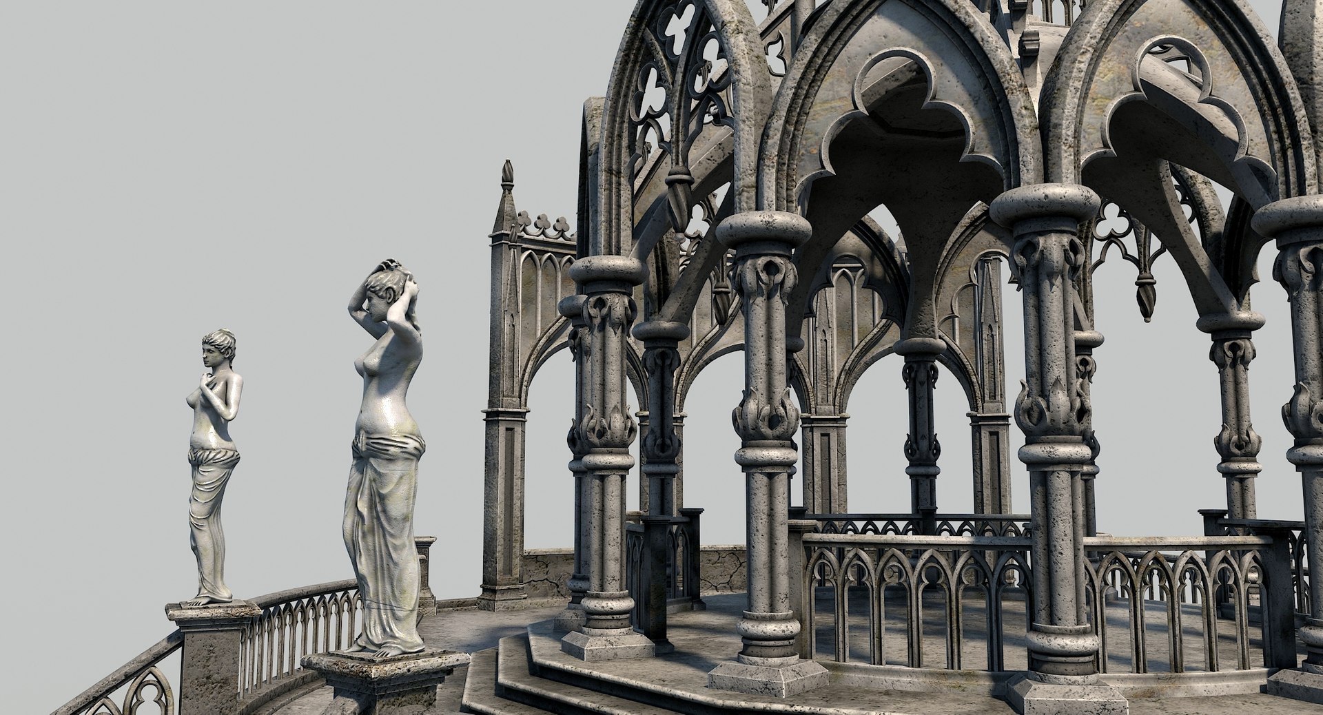 3D Gothic Pavilion 02 Build Model - TurboSquid 1248977