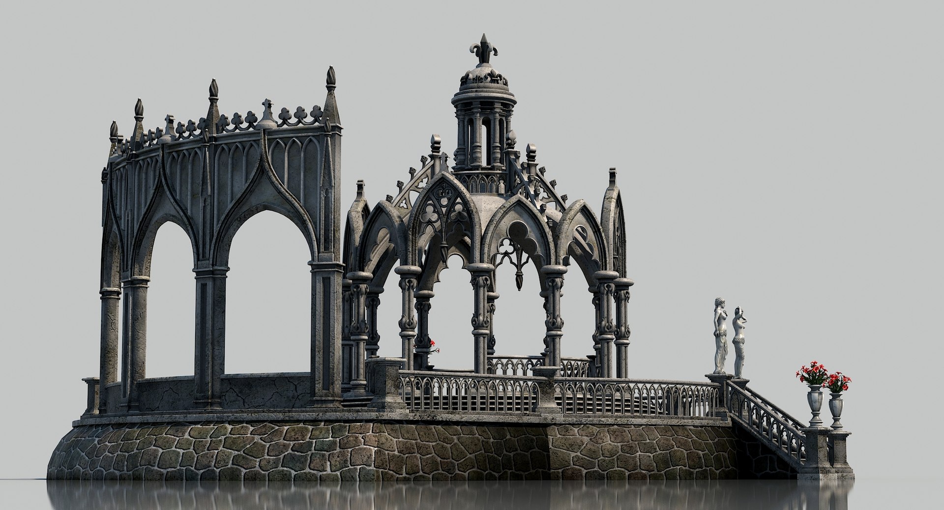 3D Gothic Pavilion 02 Build Model - TurboSquid 1248977