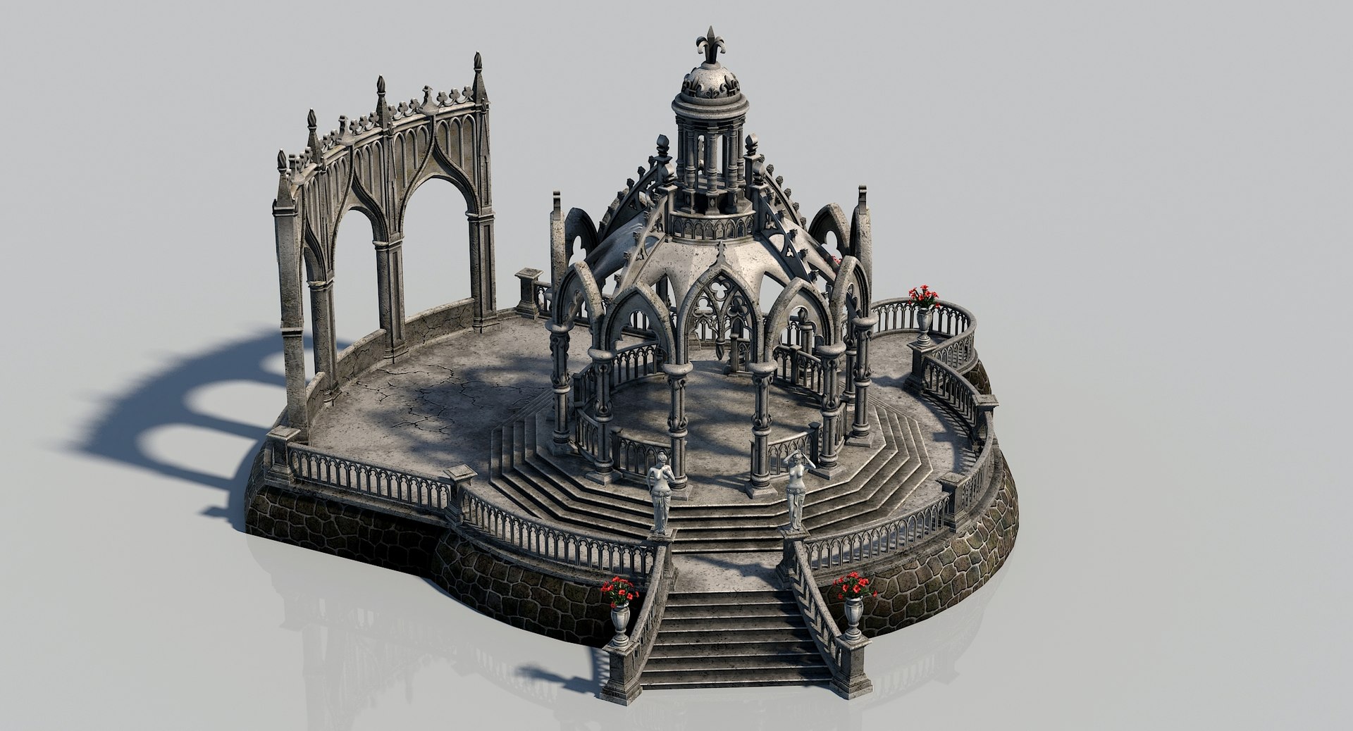 3D Gothic Pavilion 02 Build Model - TurboSquid 1248977