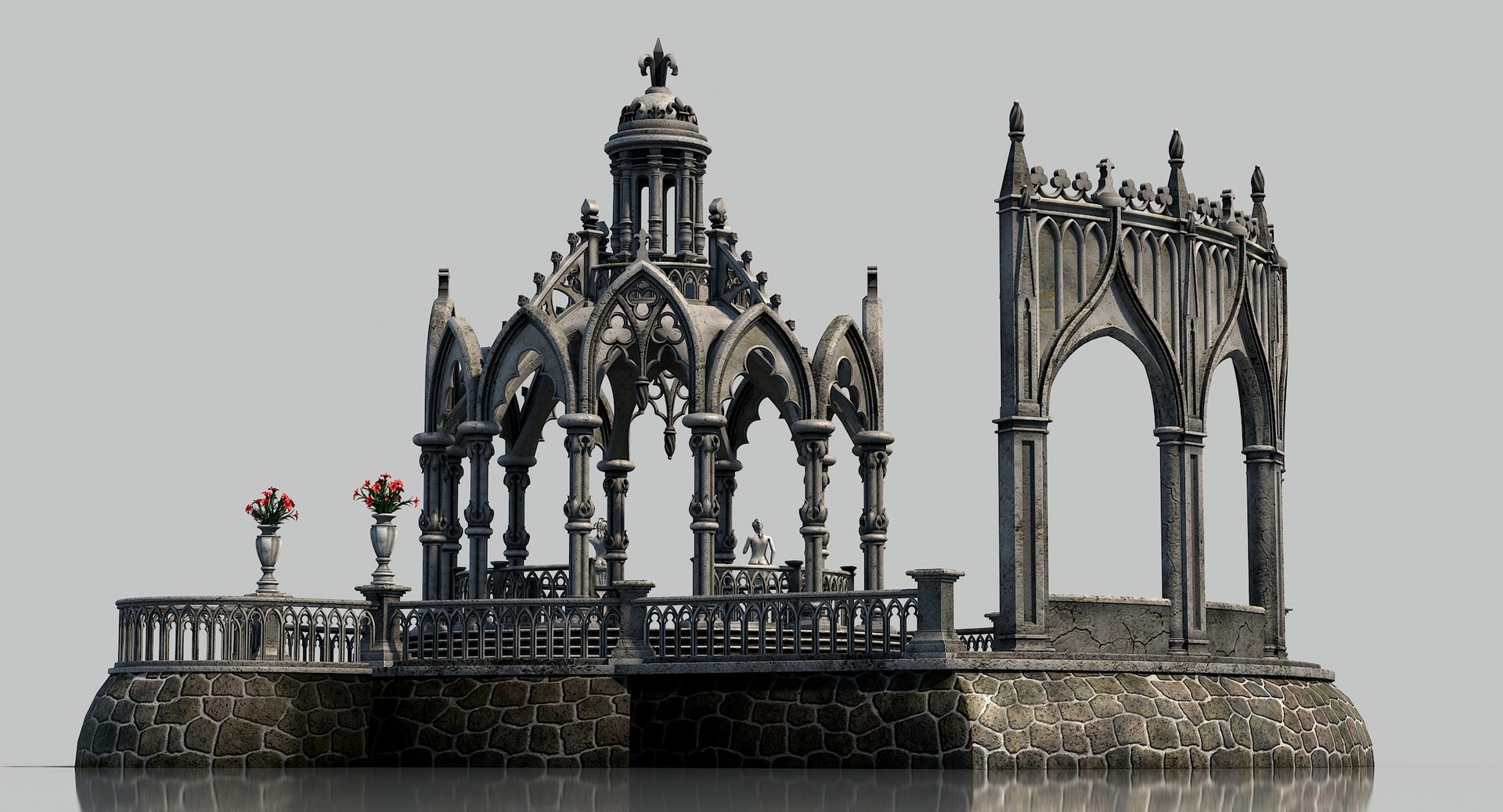 3D Gothic Pavilion 02 Build Model - TurboSquid 1248977