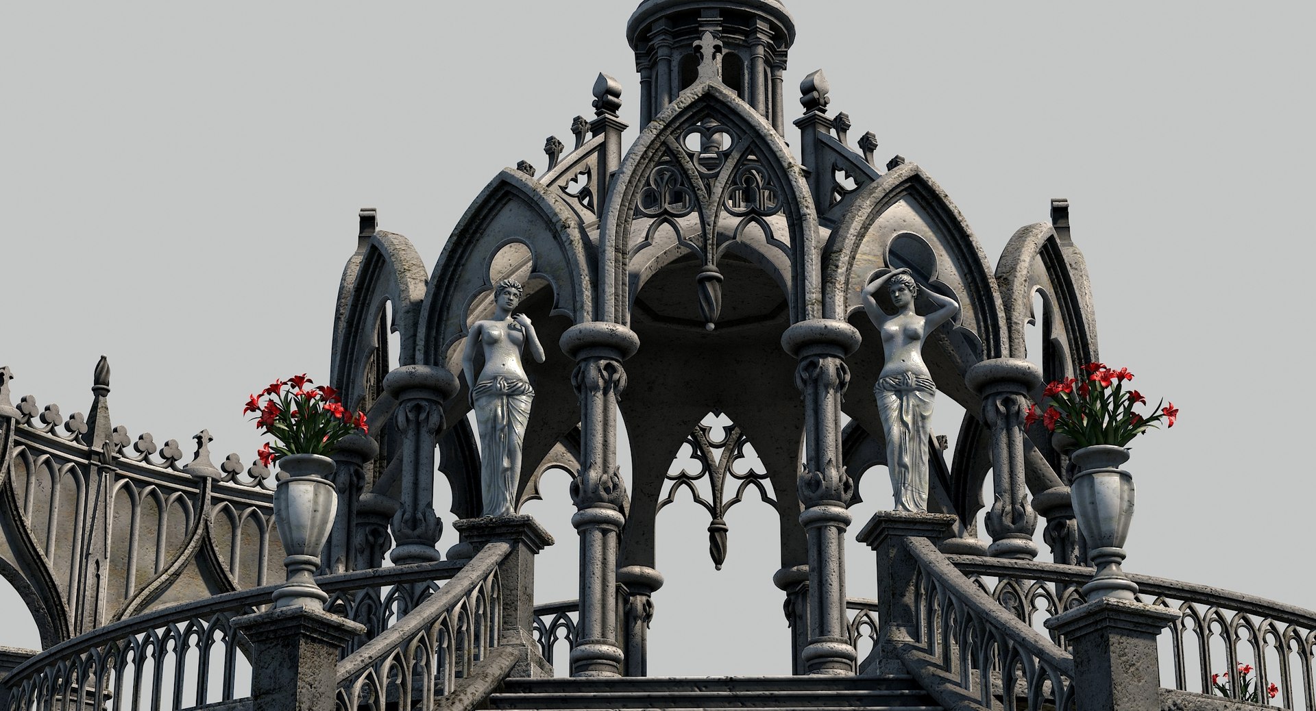 3D Gothic Pavilion 02 Build Model - TurboSquid 1248977