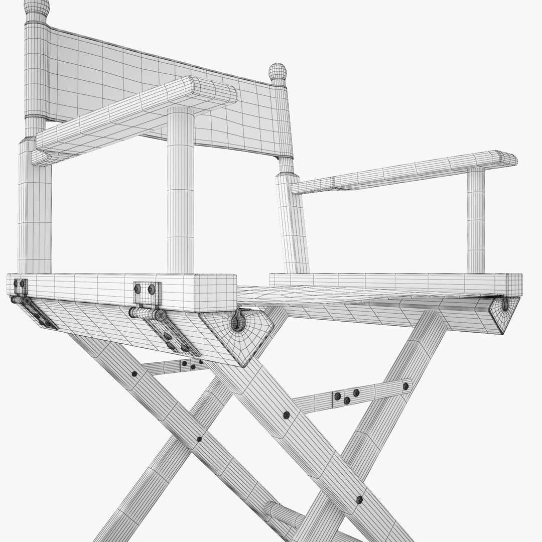 Directors chair natural wood model - TurboSquid 1461080
