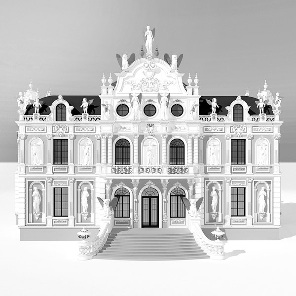 modelo 3d Villa barroca - TurboSquid 1063372