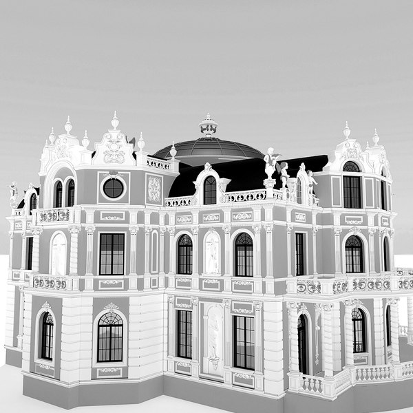 modelo 3d Villa barroca - TurboSquid 1063372