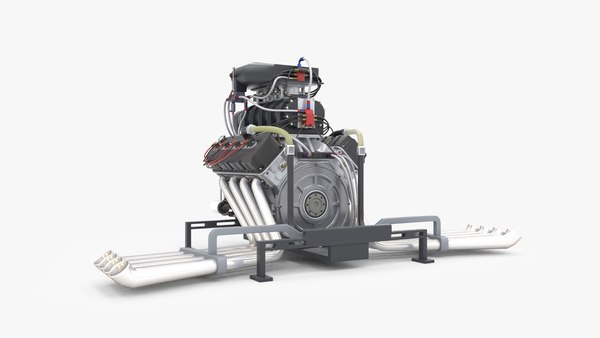modelo 3d Motor V8 supercargado personalizado - TurboSquid 2333141