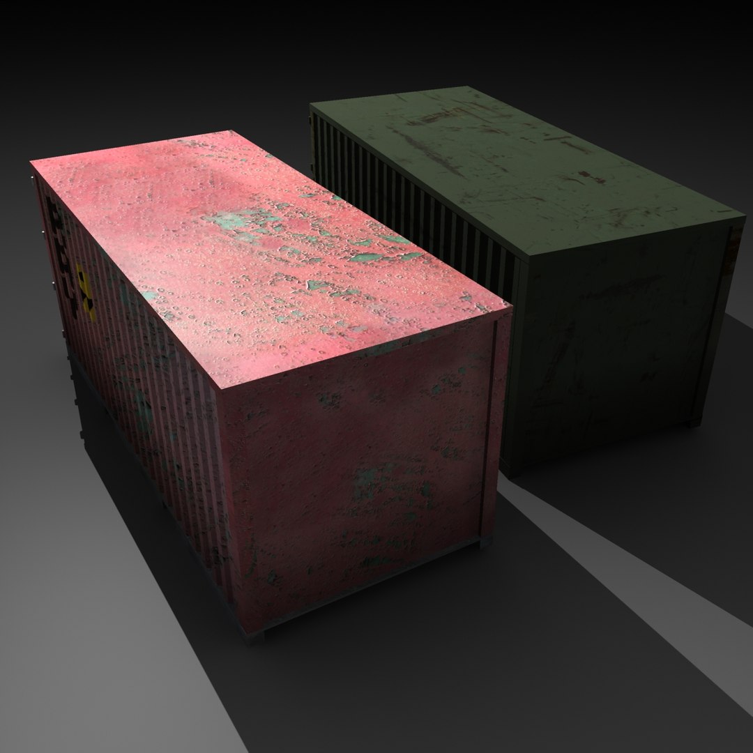 3d model containers cargo