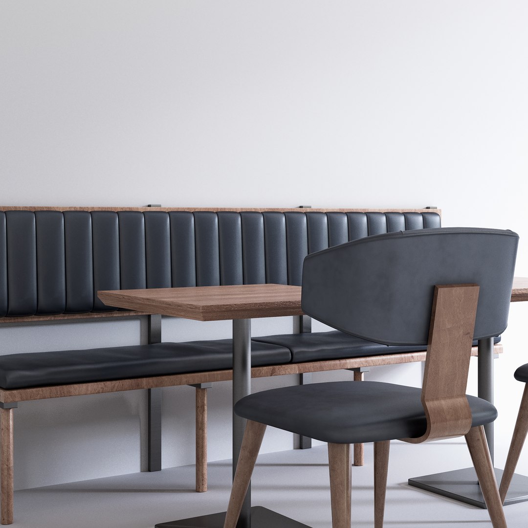 Cafe Seating Area 2 3D Model - TurboSquid 2342824