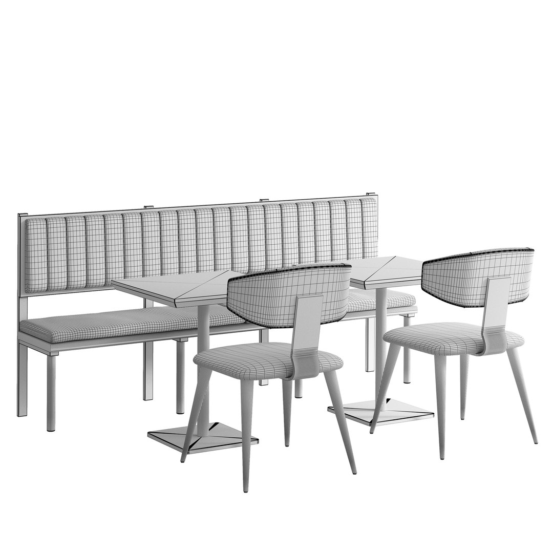 Cafe Seating Area 2 3D Model - TurboSquid 2342824