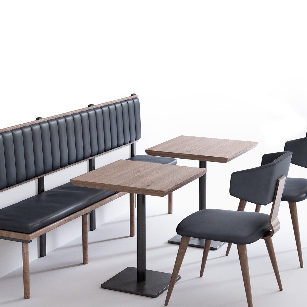 Cafe Seating Area 2 3D Model - TurboSquid 2342824